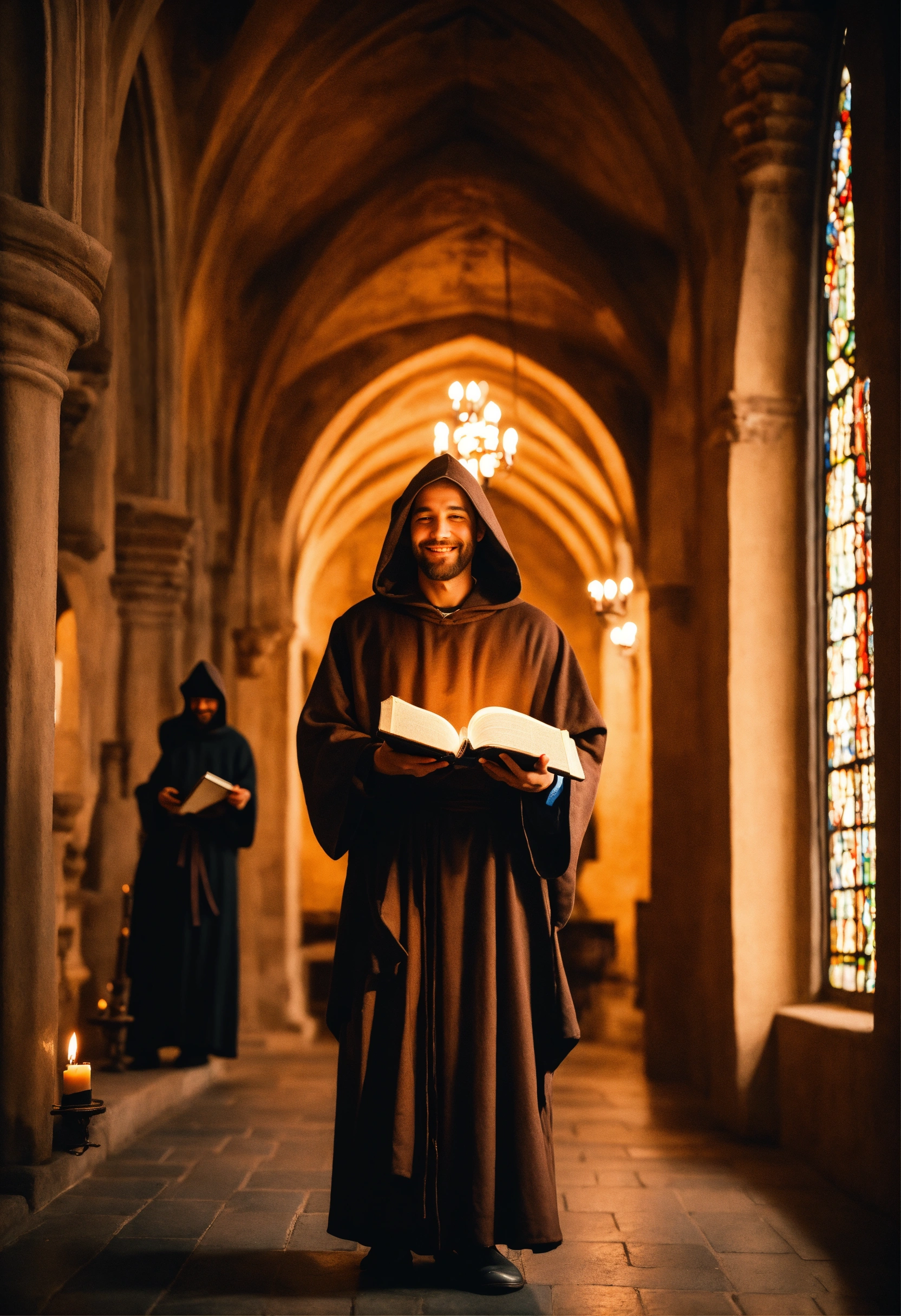 Lexica - Front portrait Photography, a smiling joyous, St. Anthony ...