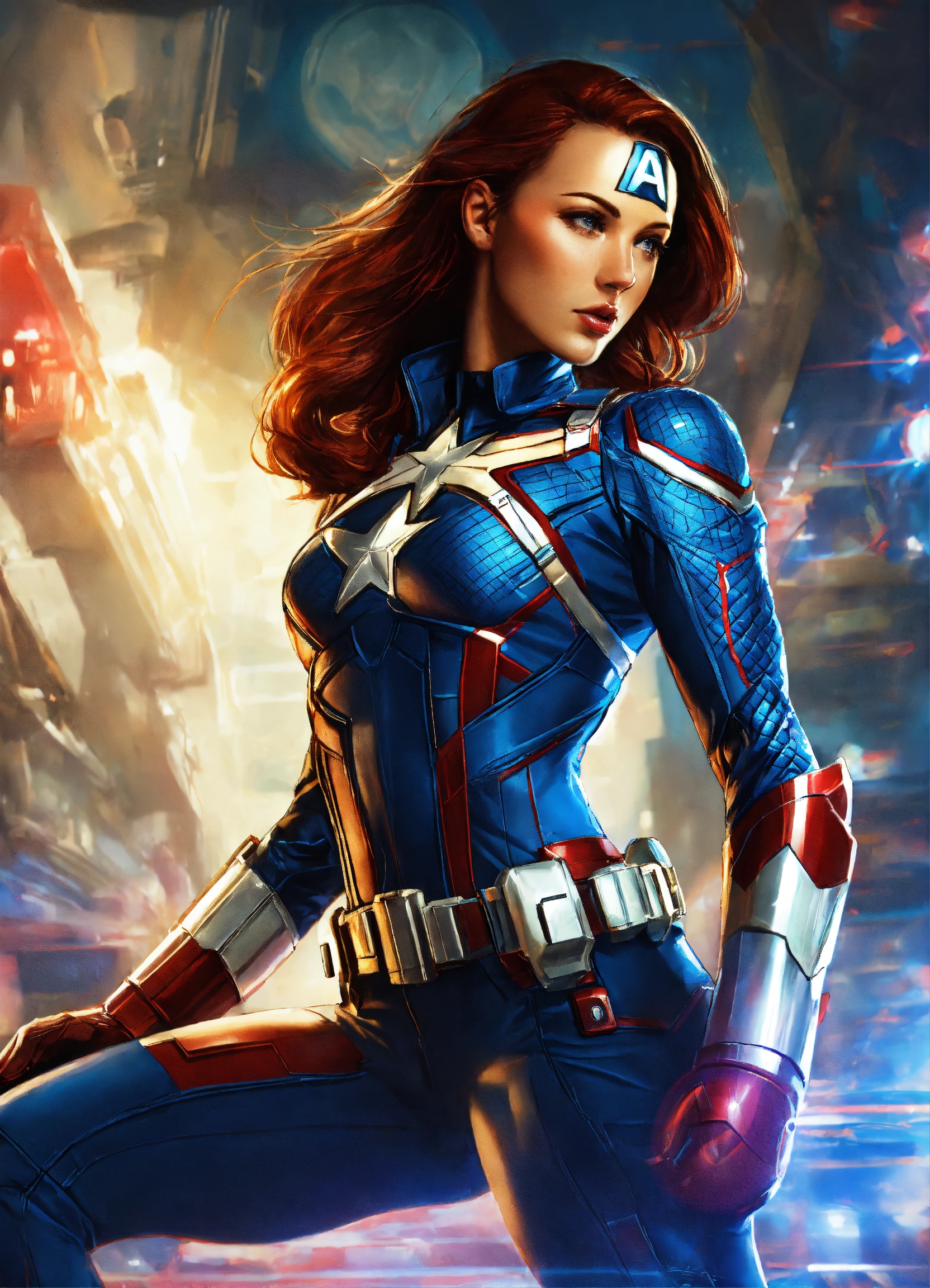 Lexica - Cybernetic Captain America woman