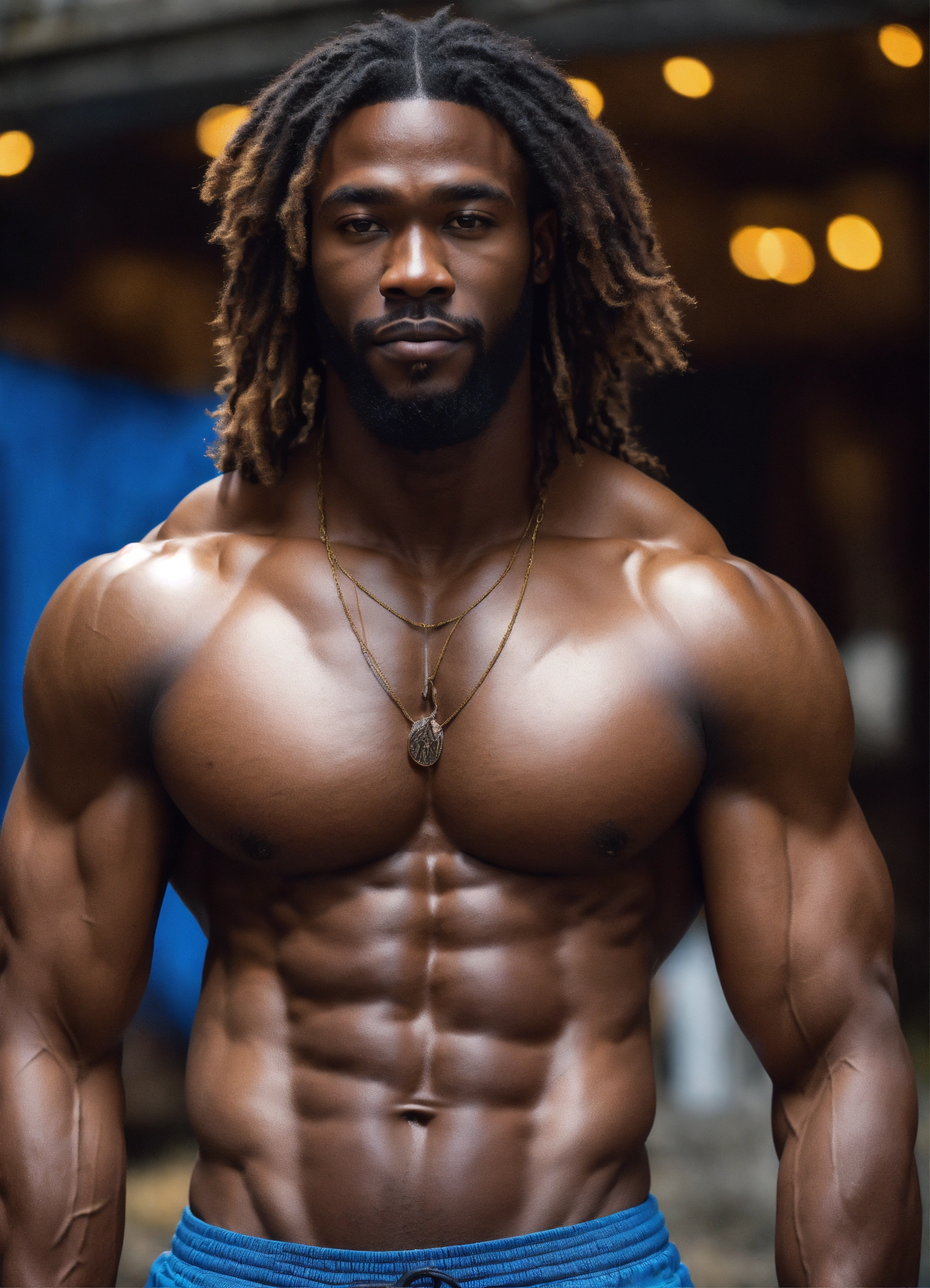 Lexica - African men, long hair, well-developed body muscles ...