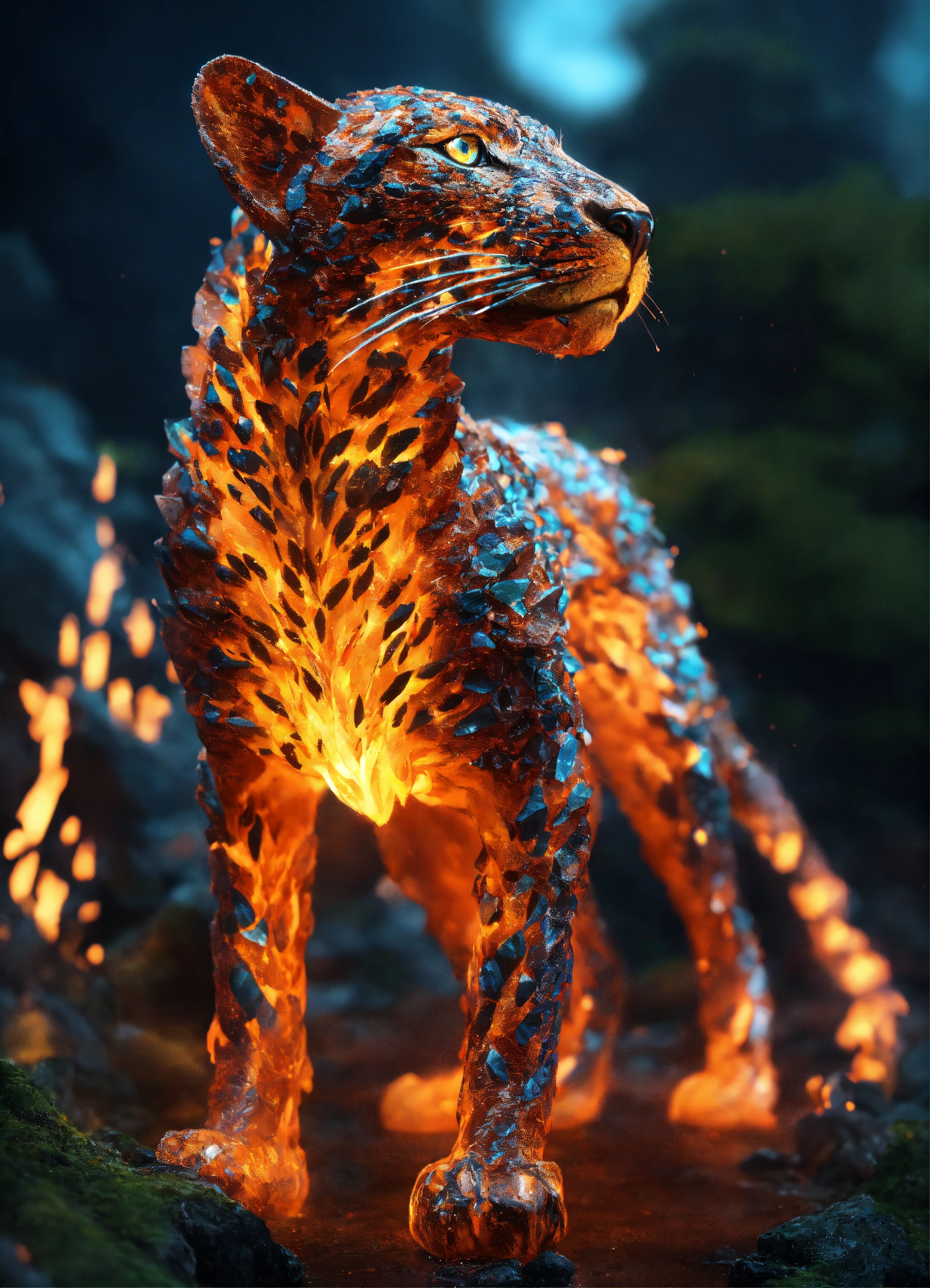 Lexica - Elemental Eidolipard Its body is composed of elemental ...