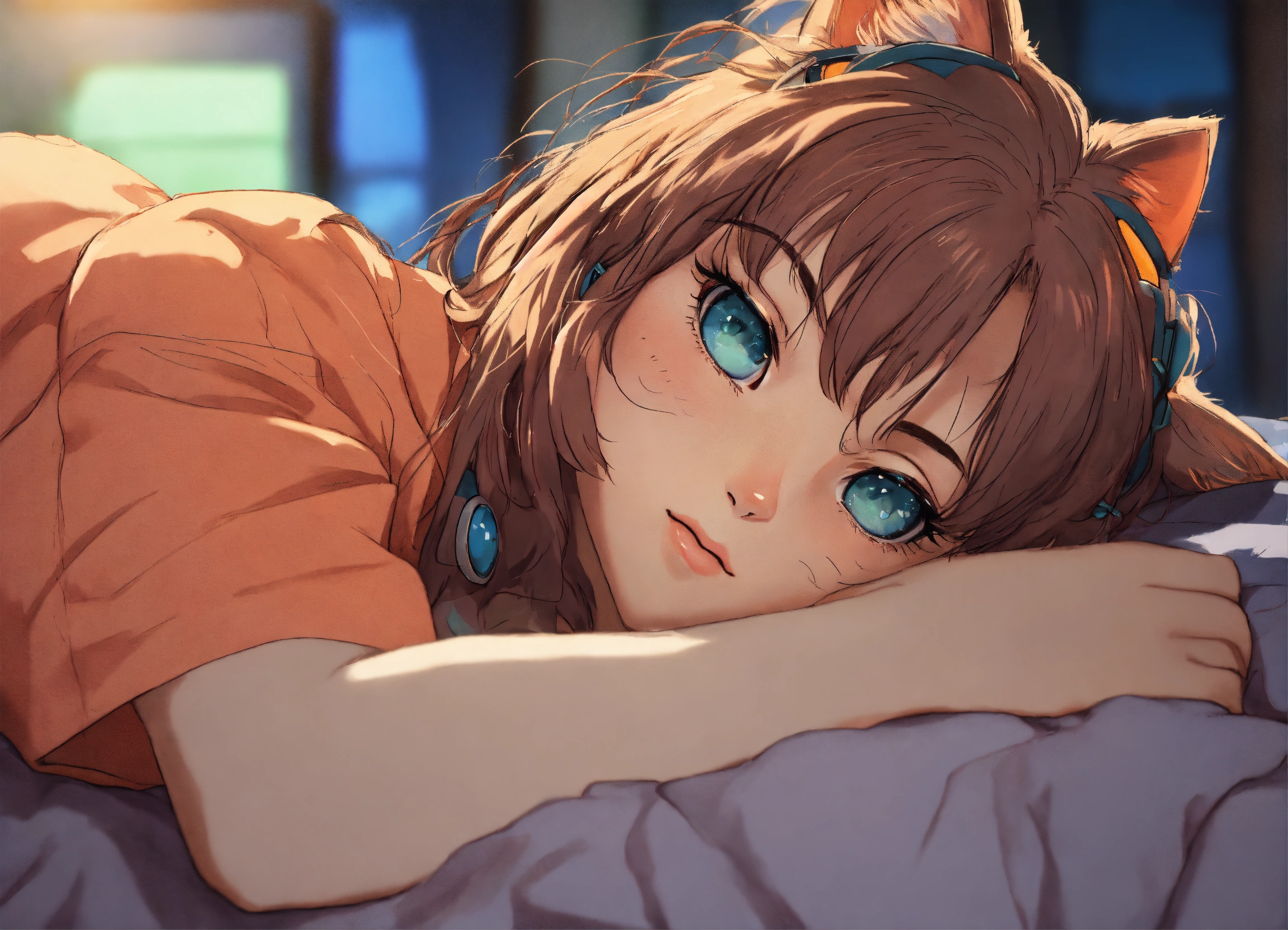 Lexica - 1990s anime sci-fi kooky cat female, full detailed eyes ...