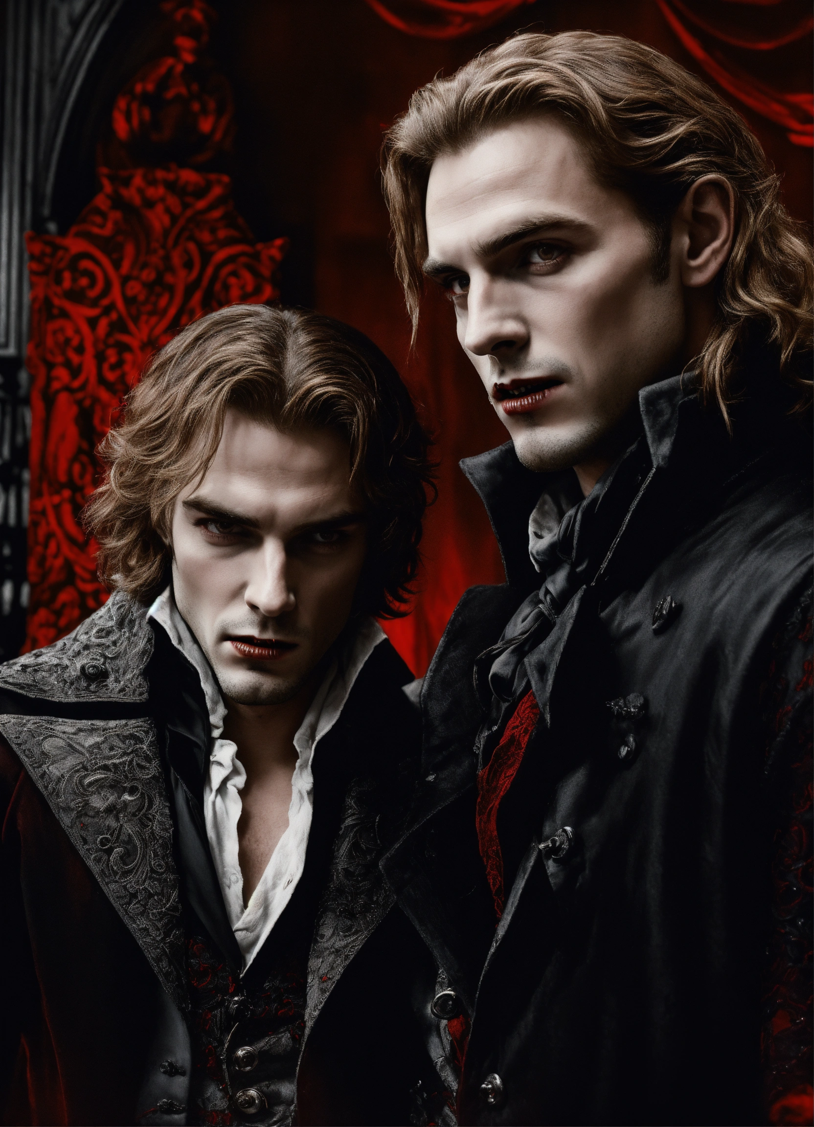 Lexica - Photorealistic, blackandwhite, lestat and louis, vampire, like ...