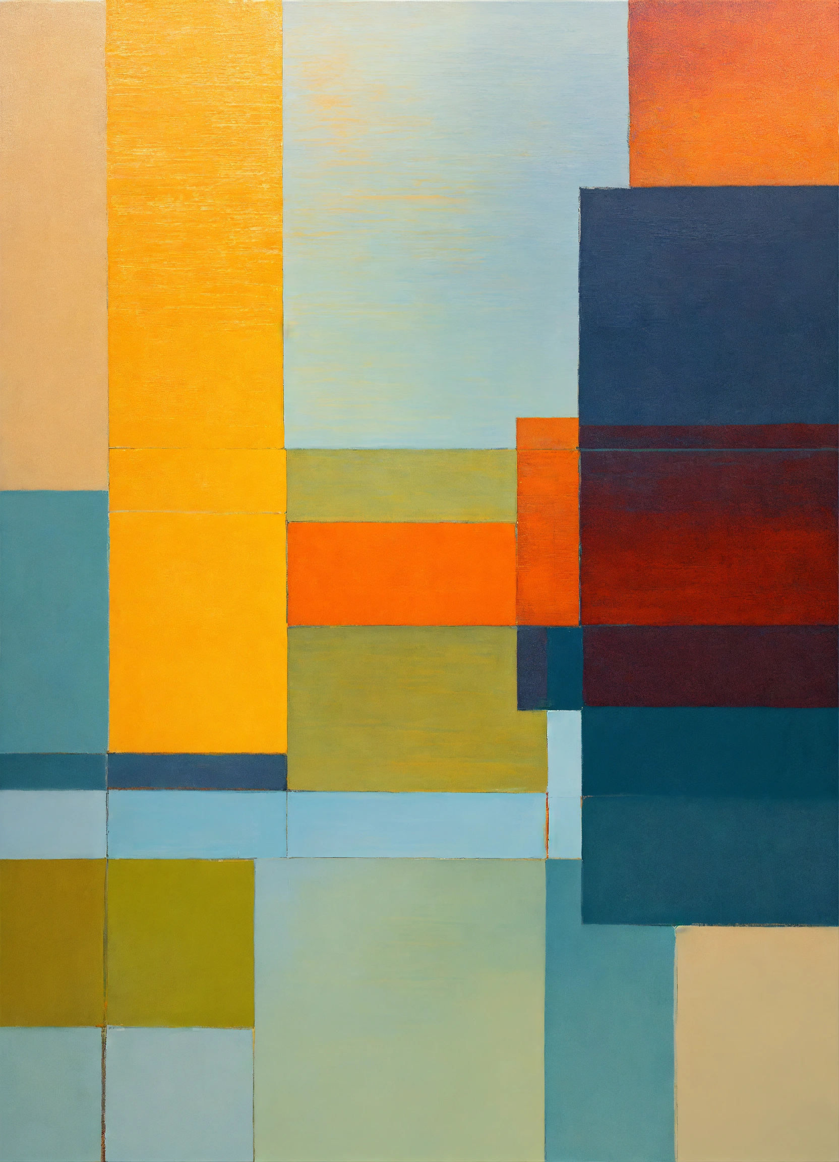 Lexica - Abstract and minimalist oil painting of transcendence with ...