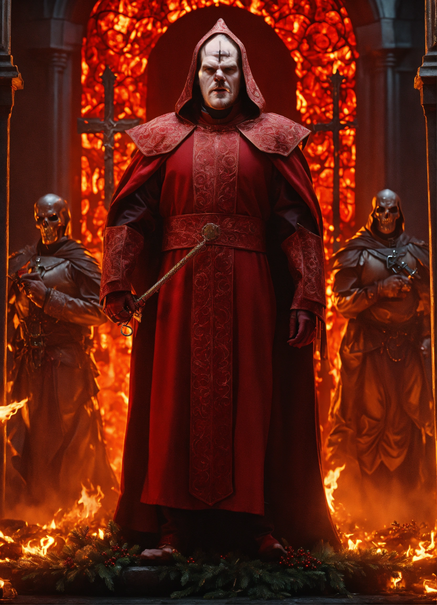Lexica - David Harbour as Thulsa Doom catholic priest, evil Christmas ...