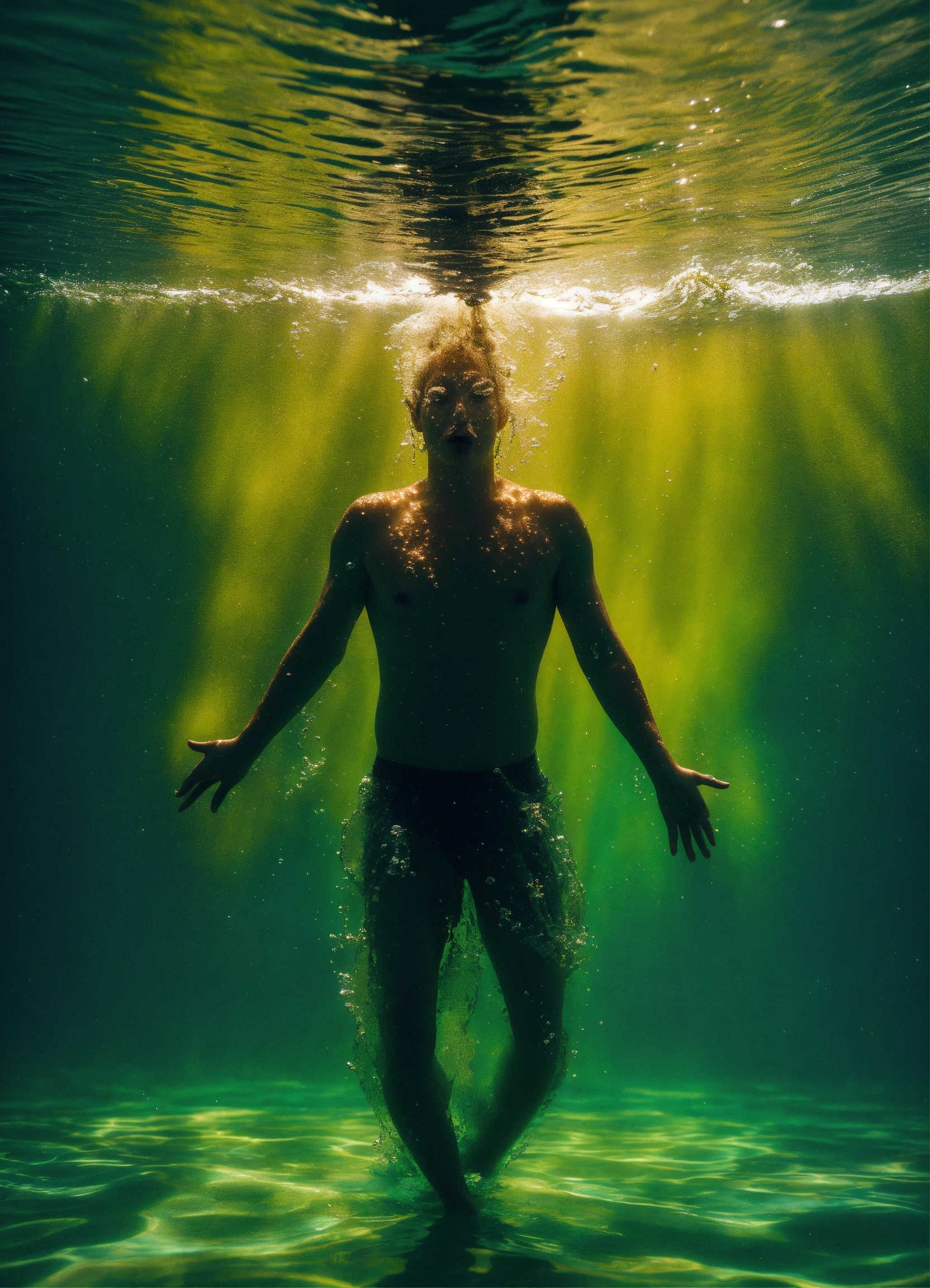 Lexica - Drop of water dives under the water surface and then morphs ...