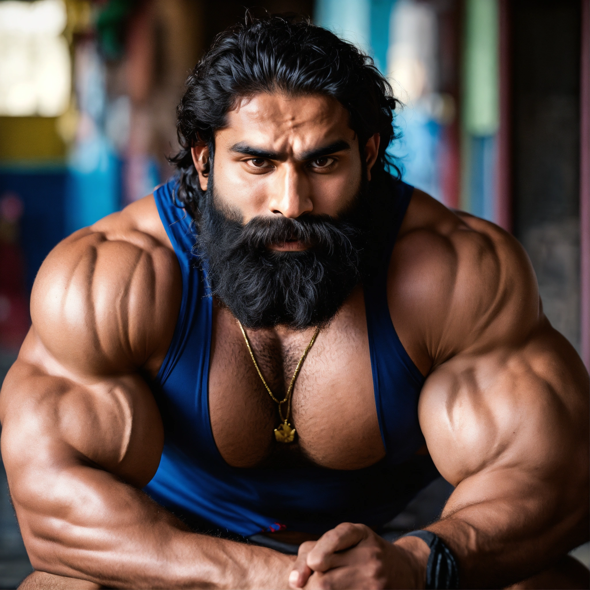 Lexica - 30-year-old hairy man with big muscles, Varinder Singh Ghuman ...