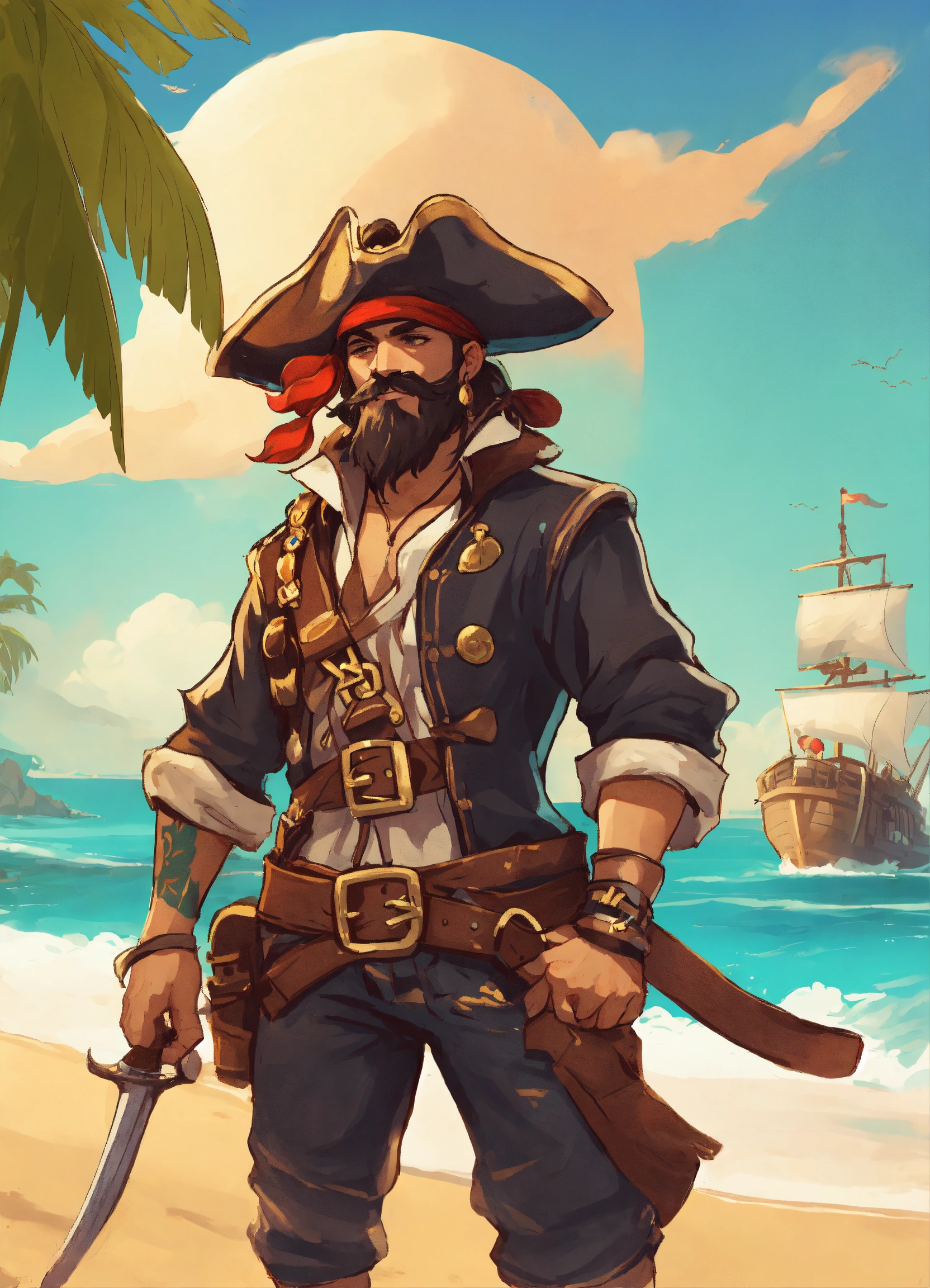 Lexica - Ypung pirates, one pirate hand on the other's shoulder, on the ...