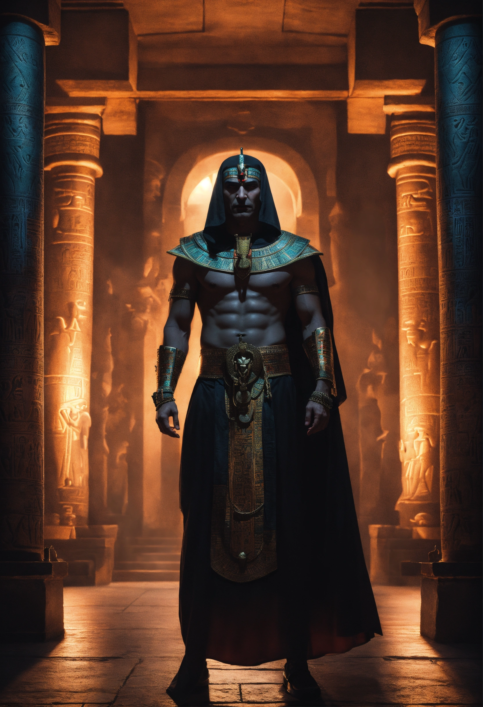 Lexica - Fantasy portrait of an evil ancient Egyptian male vampire ...