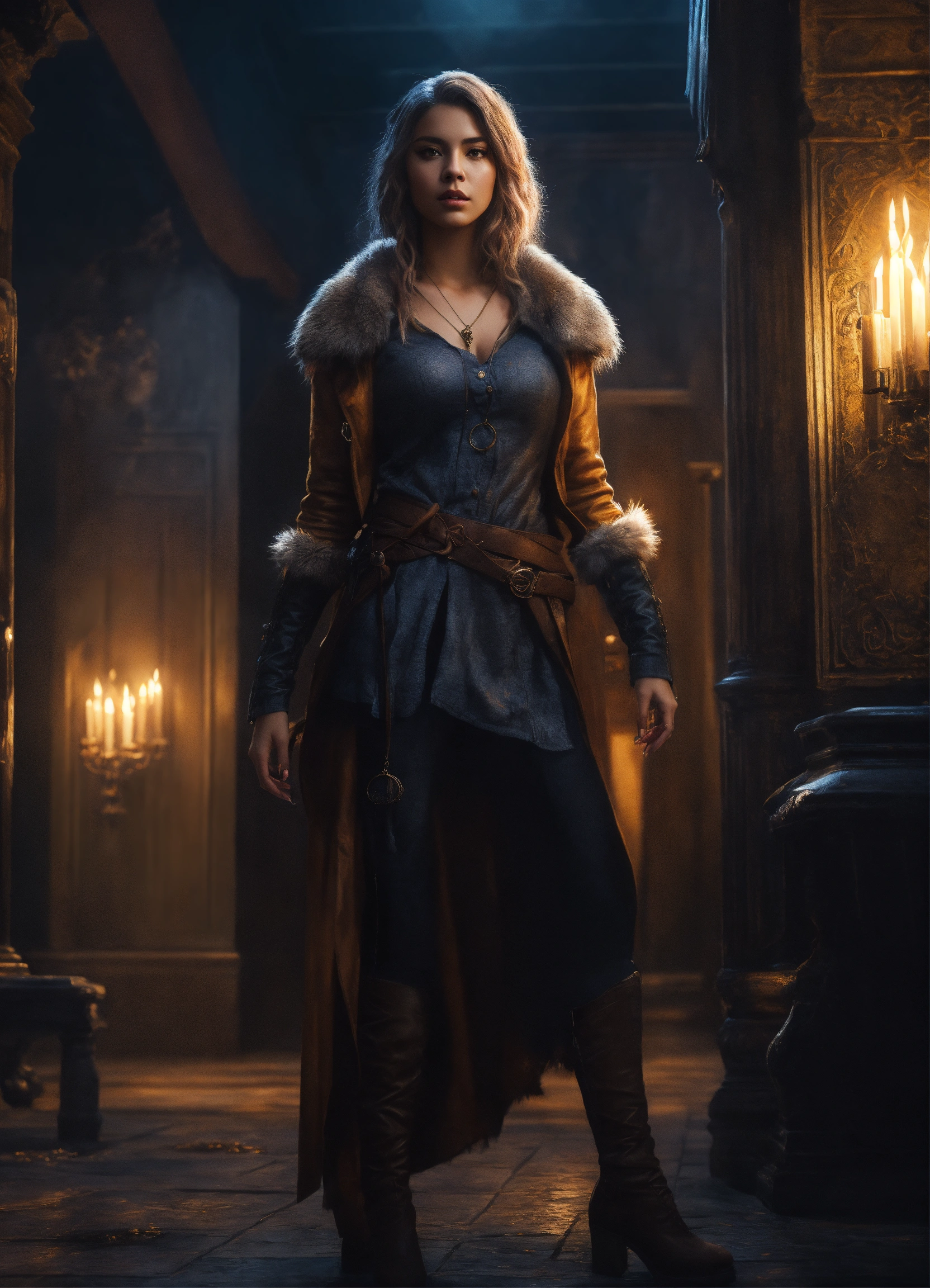 Lexica - Beautiful full body girl in werewolf academy, mystic, dark ...