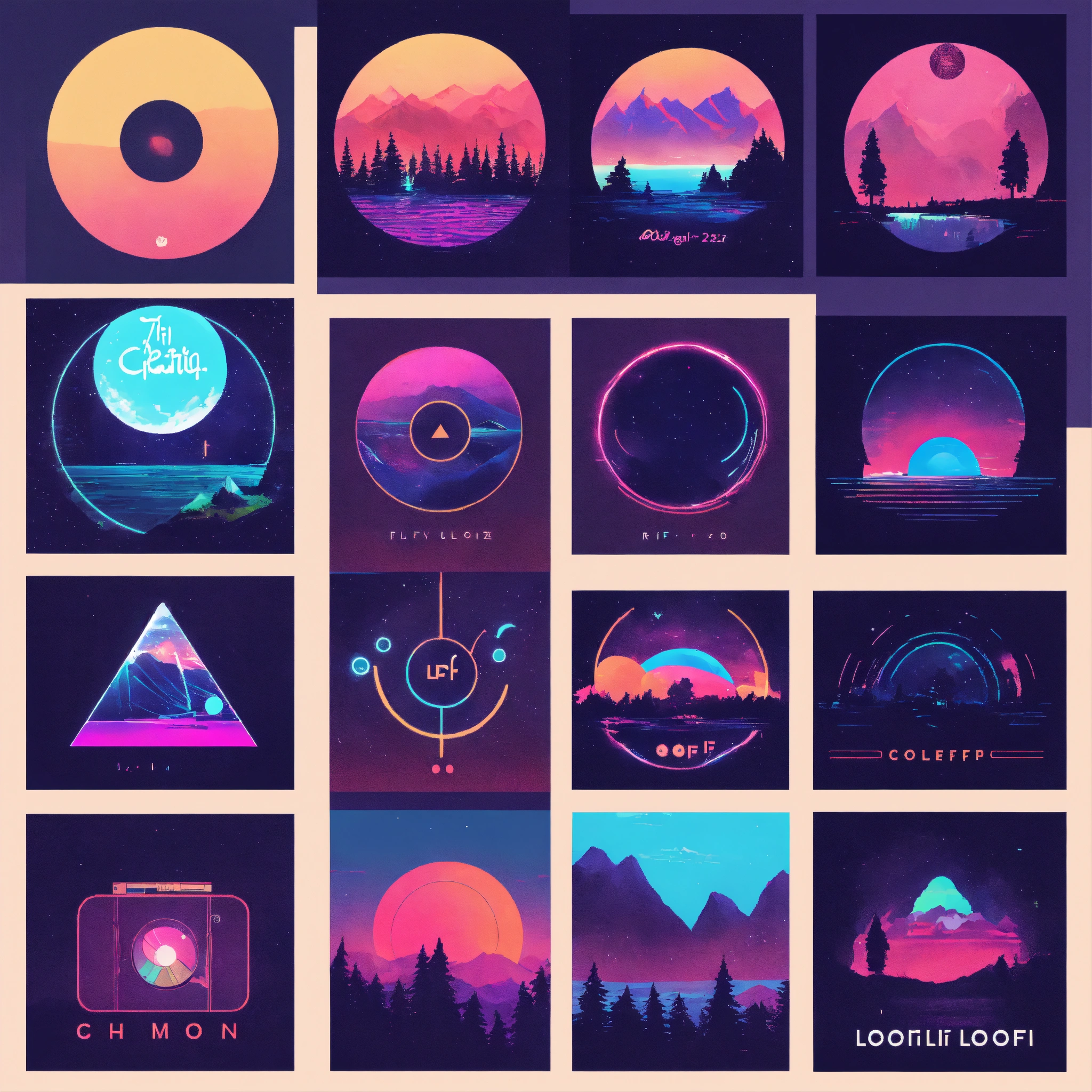 Lexica - More logo ideas for lofi beats in 342Hz
