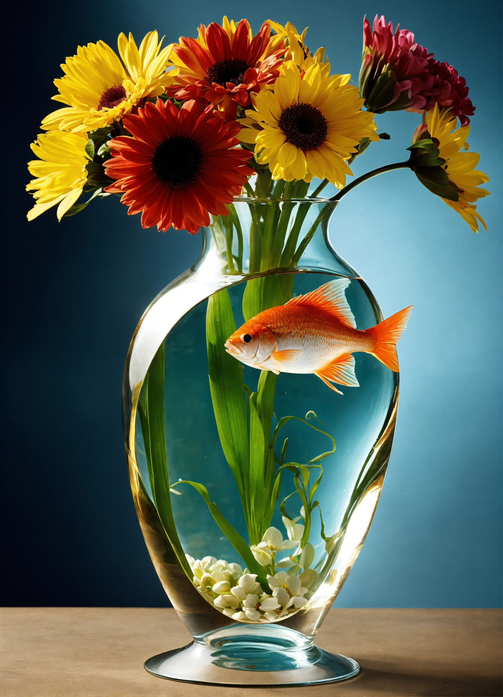 Lexica - See-through vase with fish inside