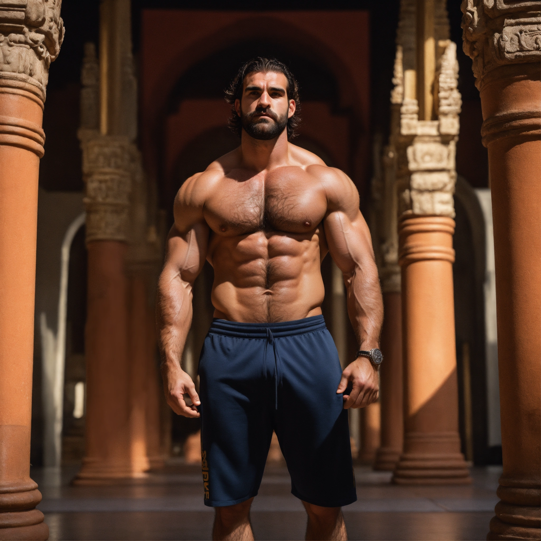Lexica - 30-year-old hairy Spanish man with big muscles, big ...