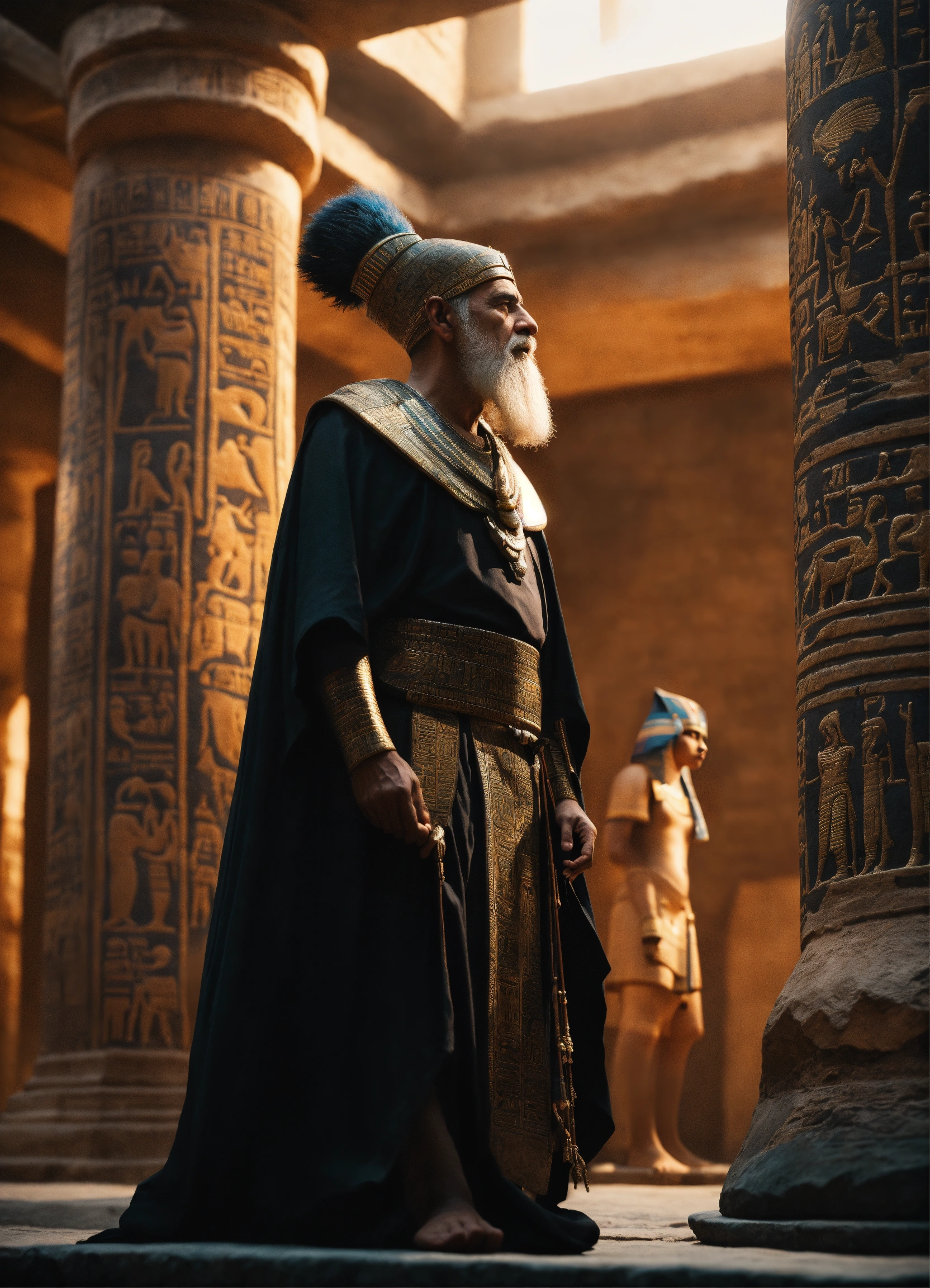 Lexica - An epic fantasy scene in ancient Egypt featuring an old ...