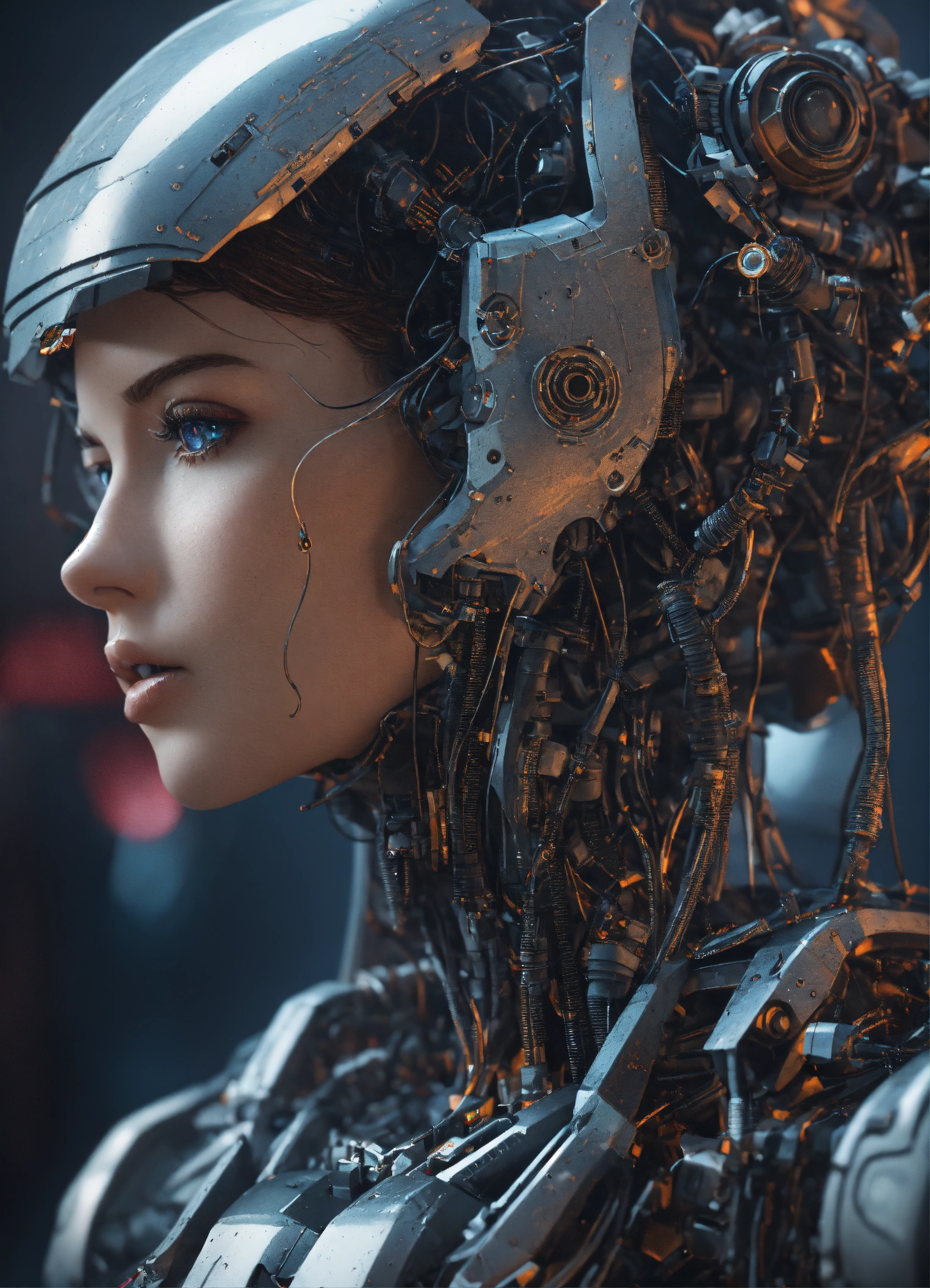 Lexica - Beautiful robot girl, High Definition HD, High Detail, UHD Pen and Ink Art, Perfect ...