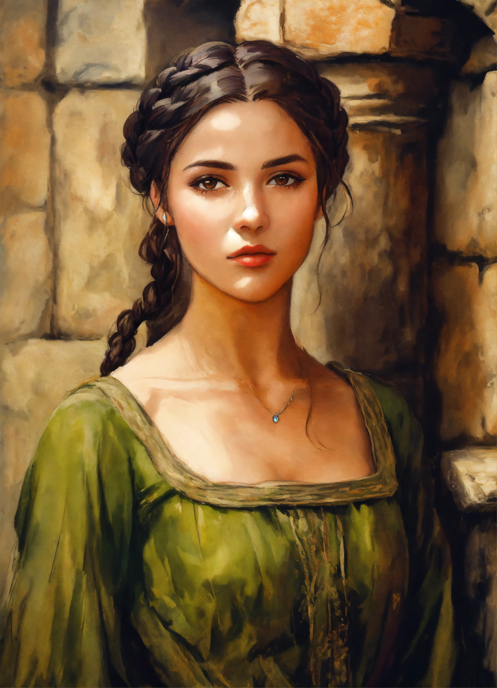 Lexica - Beautiful medieval young woman in servent clothes, fair skin ...