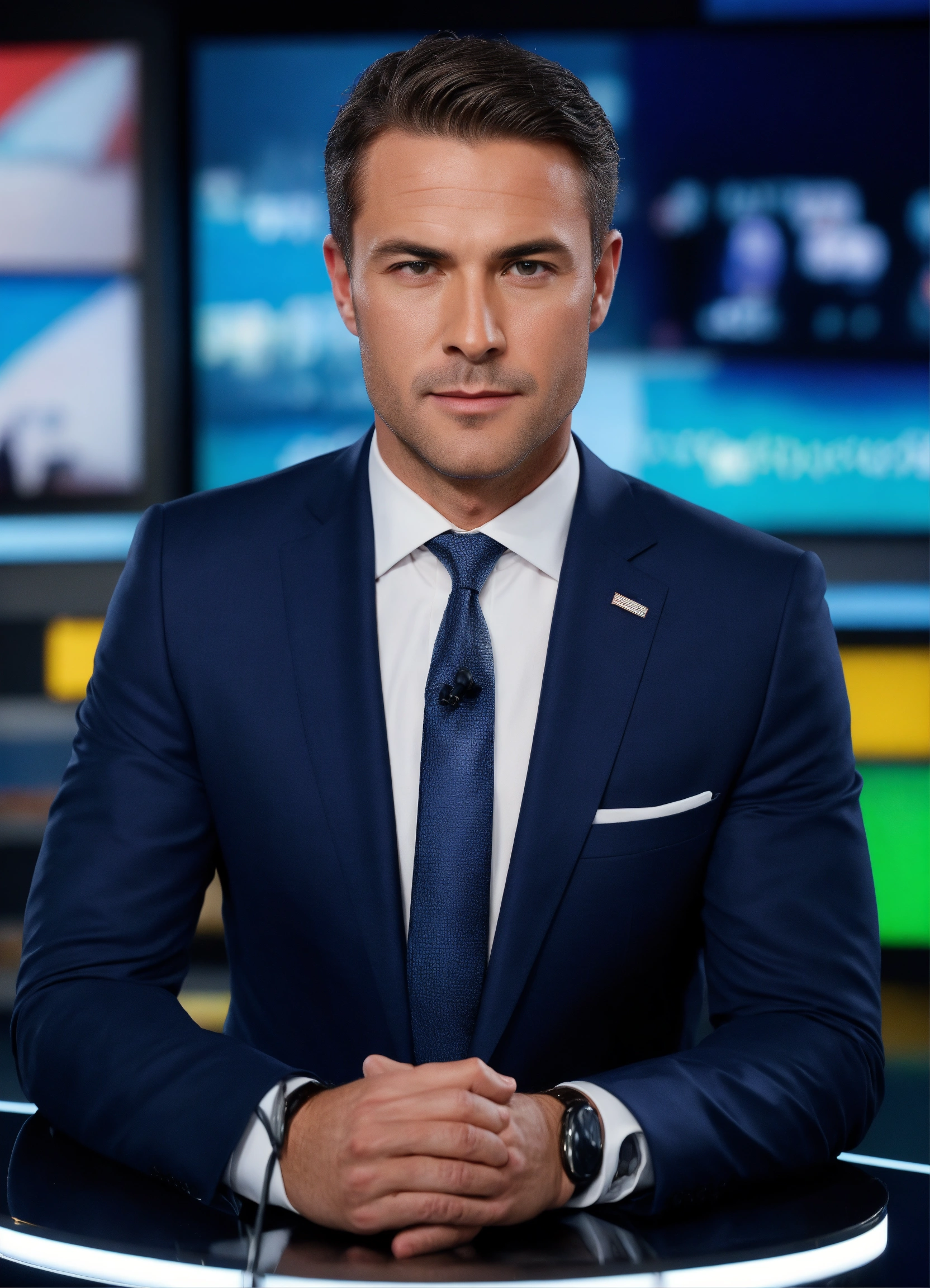 Lexica - Visualize an elegant news anchor from a major TV news channel ...