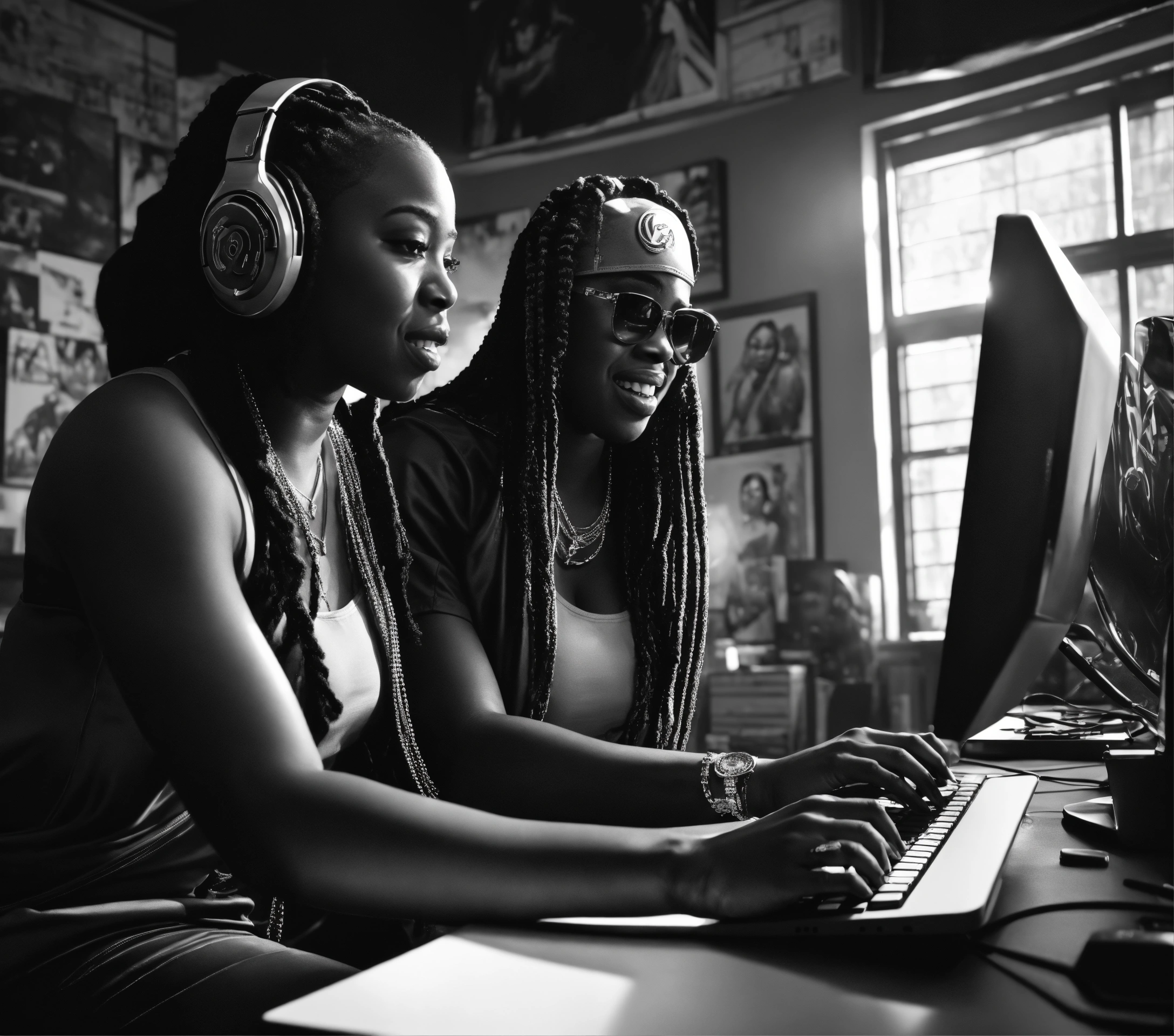 Lexica - Pop art, hyperrealist portrait of black rapper "Papoose" and ...