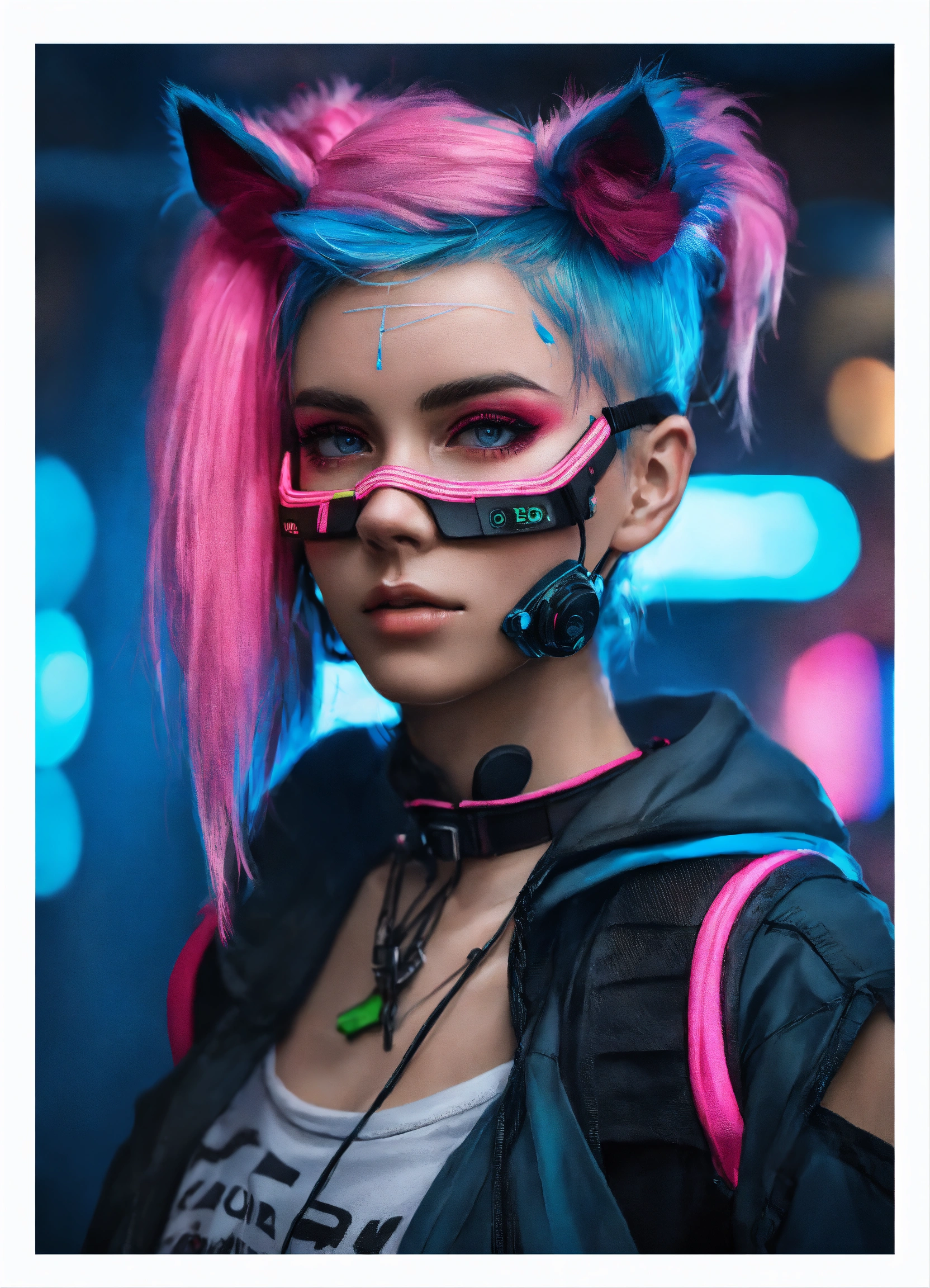 Lexica - Highly detailed portrait of a 20 year old russian cyberpunk ...
