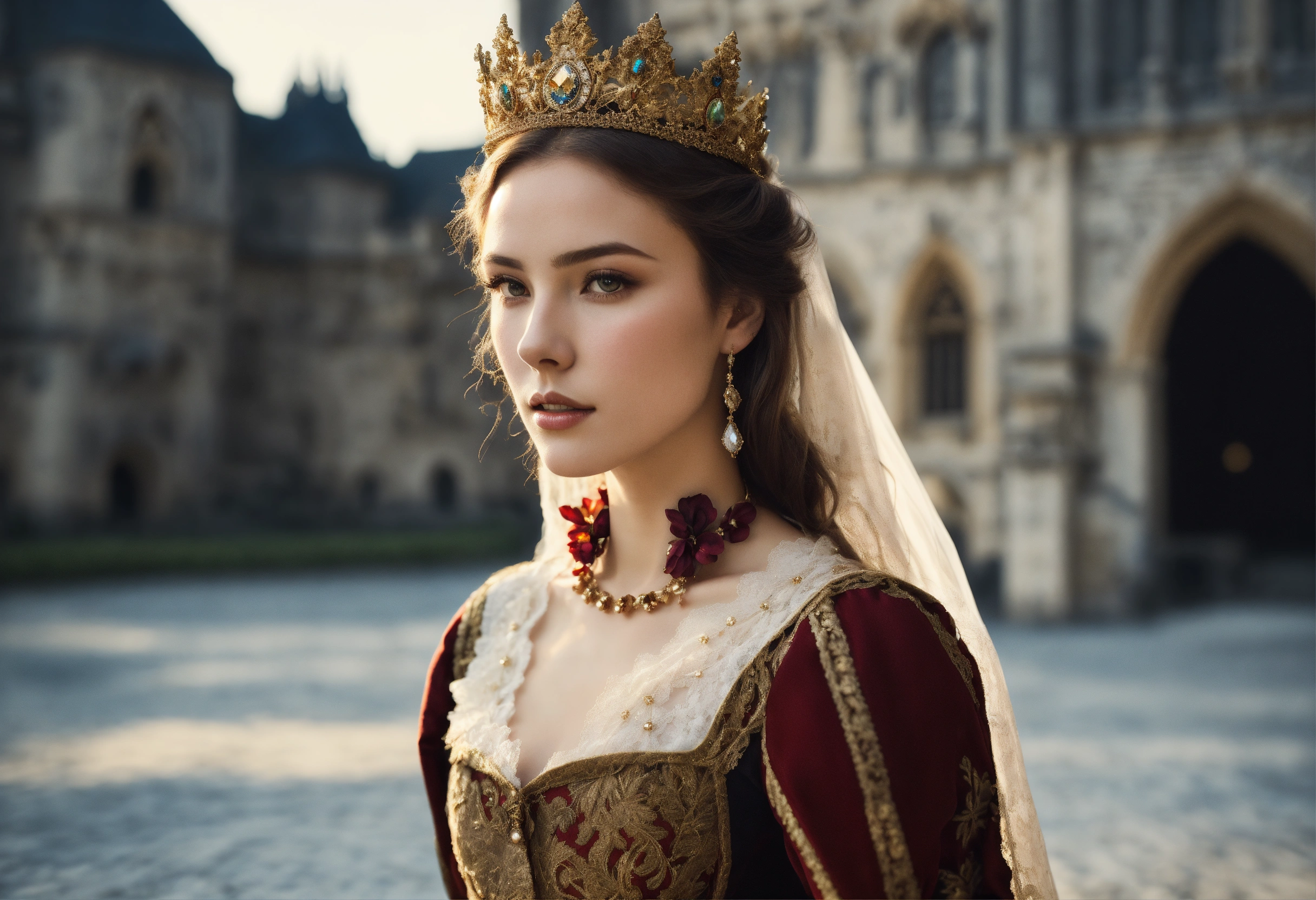 Lexica - Fine art portrait photography, medieval setting, full body ...