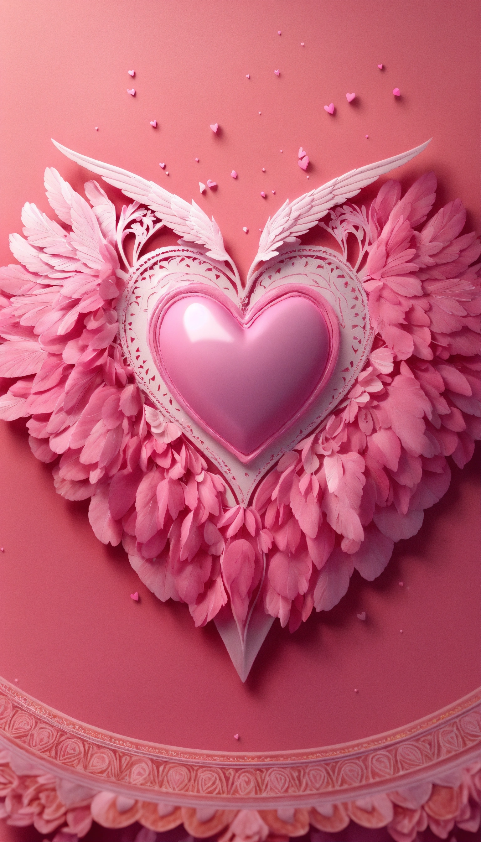 Lexica - Beautiful and perfect pink heart, detailed, digital ...