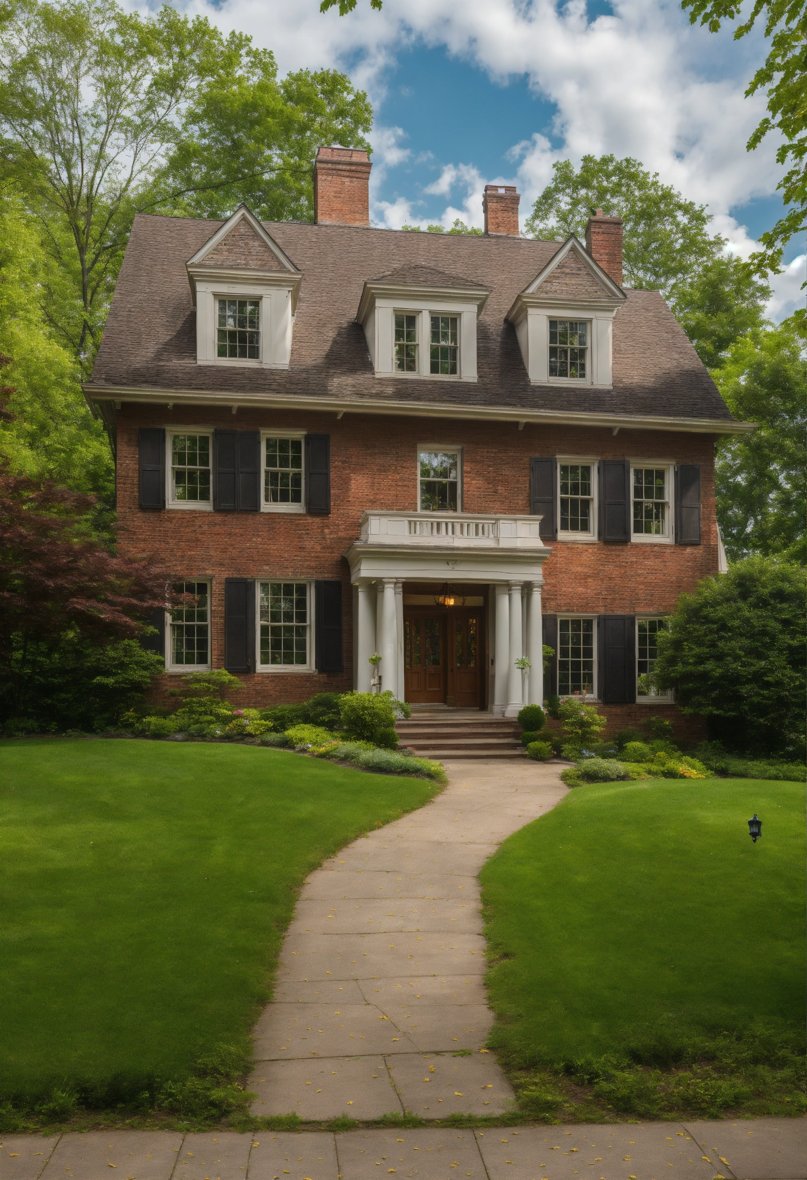 Lexica - Early 20th century colonial mansion with dormers exterior in ...