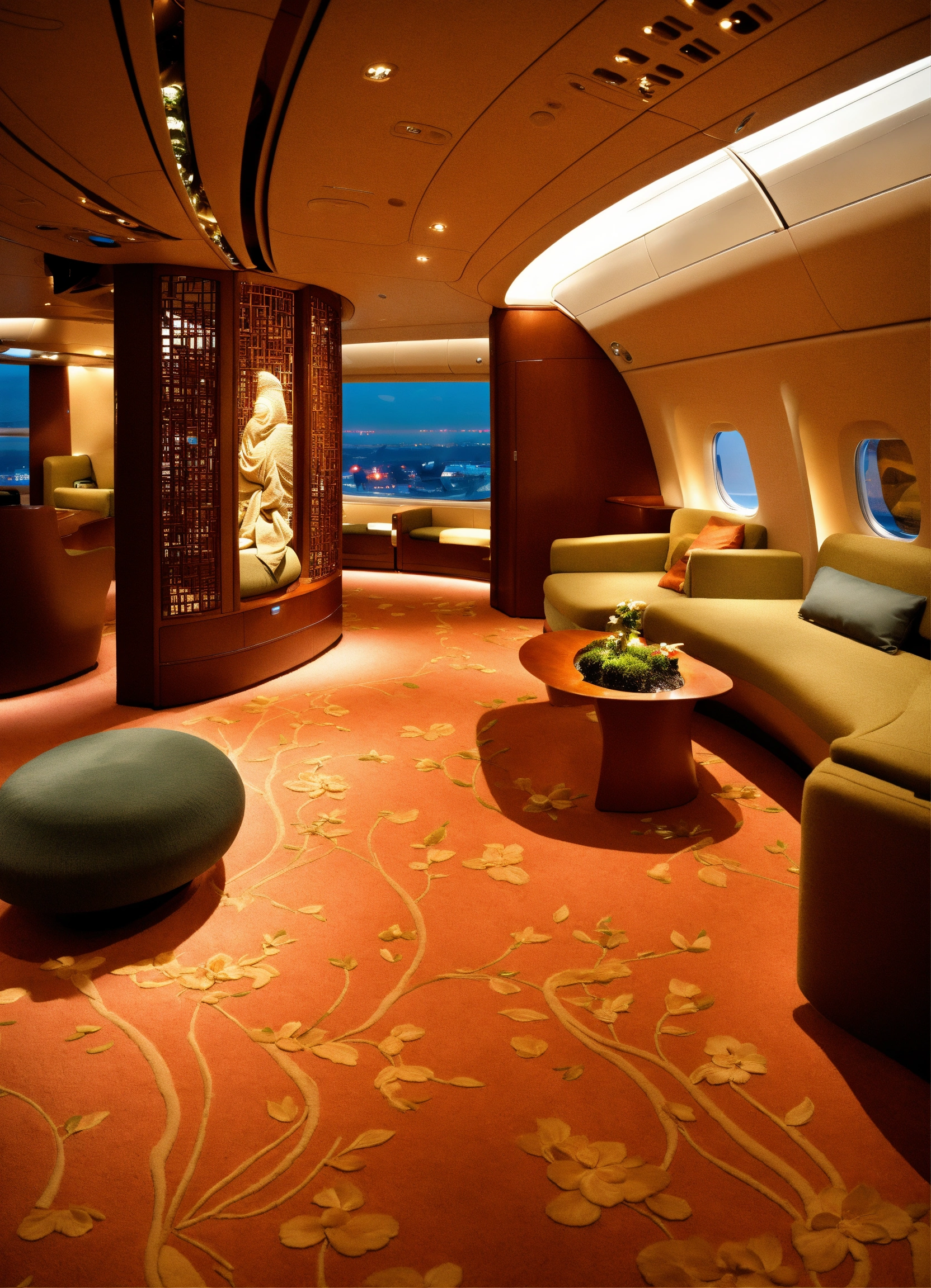 Lexica - Zen garden airplane lounge interior airbus a380 aircraft first ...