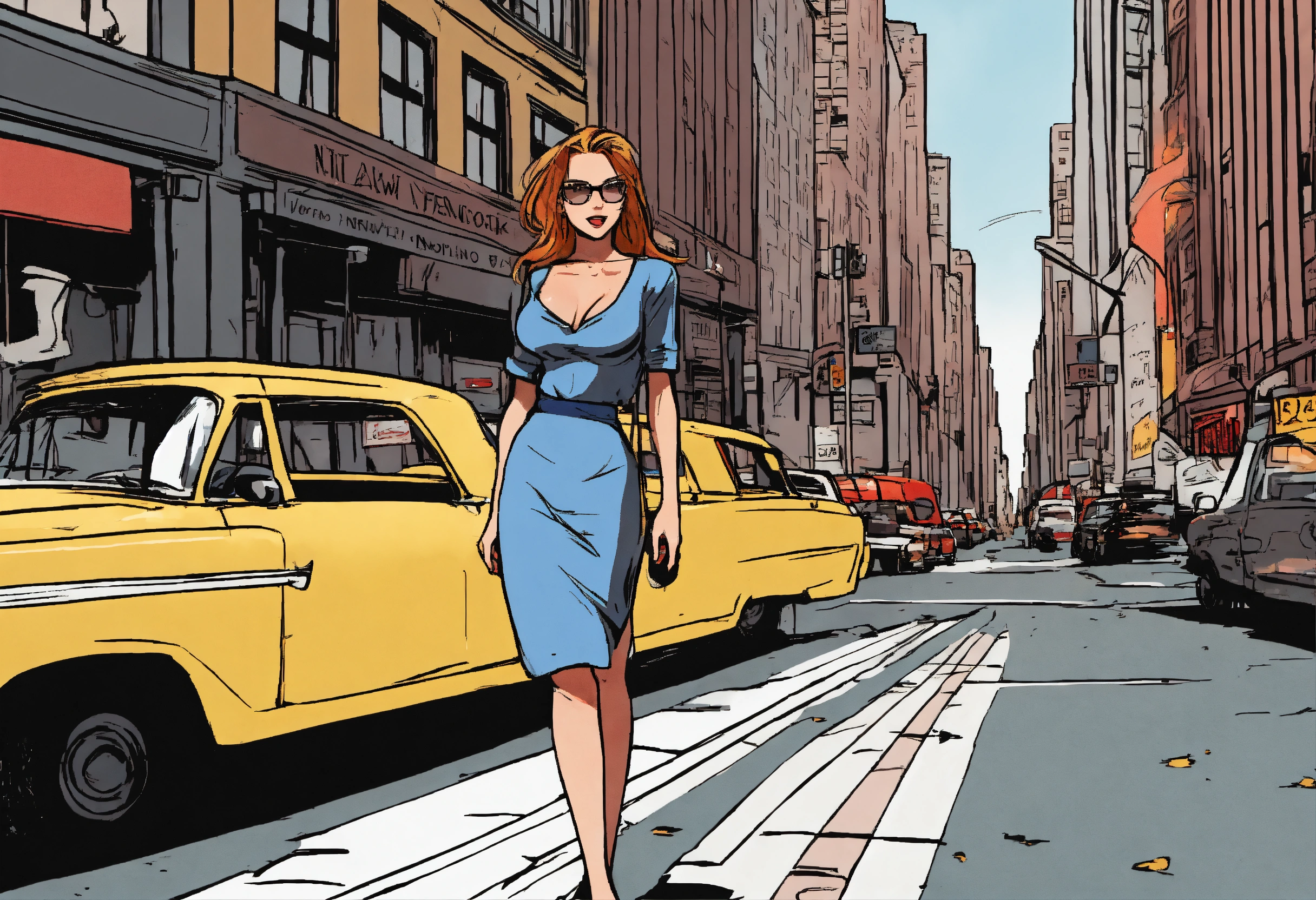 Lexica - A european comic style hand drawn cartoon of a hot girl ...