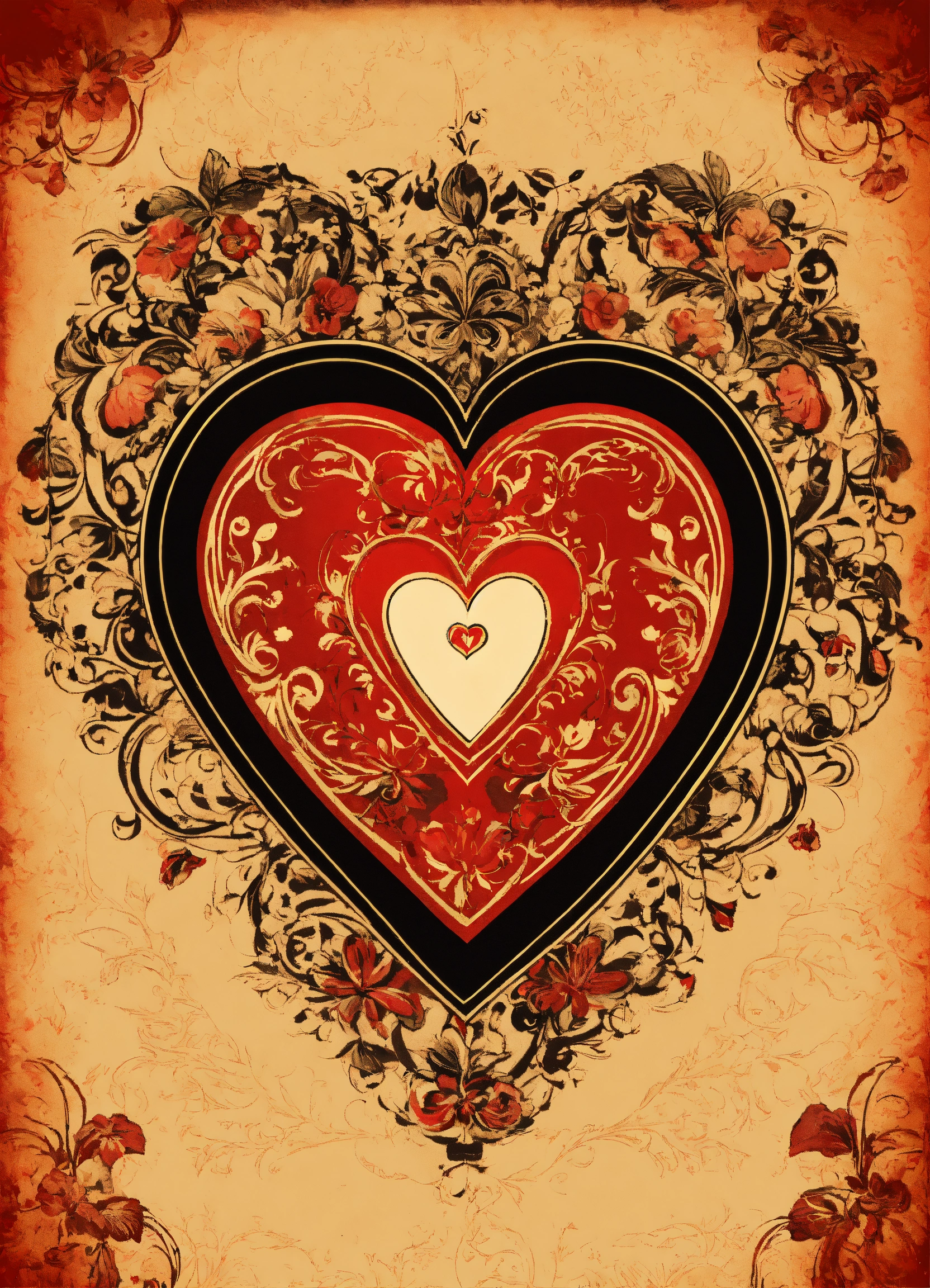 Lexica - Vector image of a vintage heart