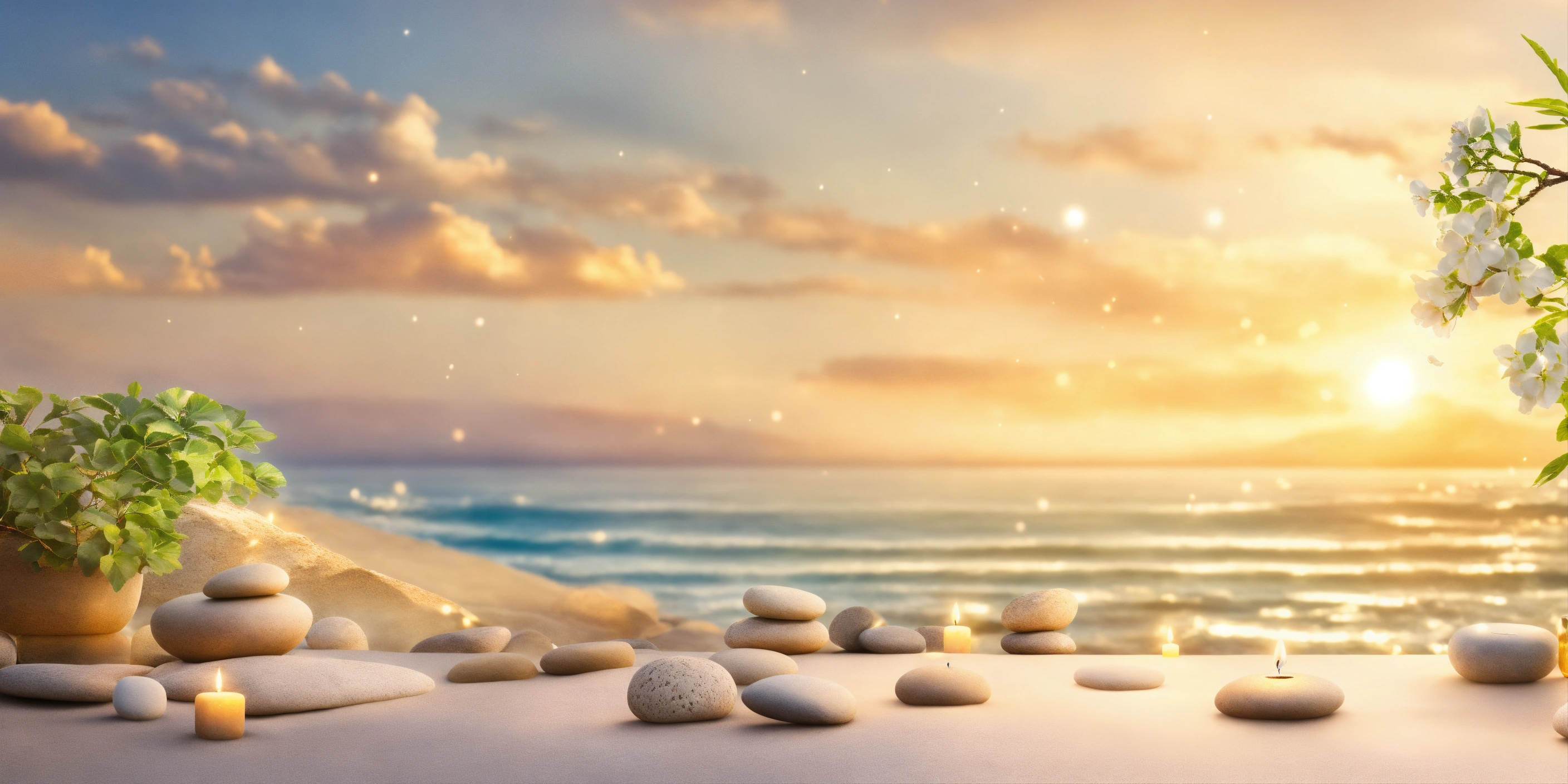 Lexica - Serene blissful background with elements of positive thinking ...