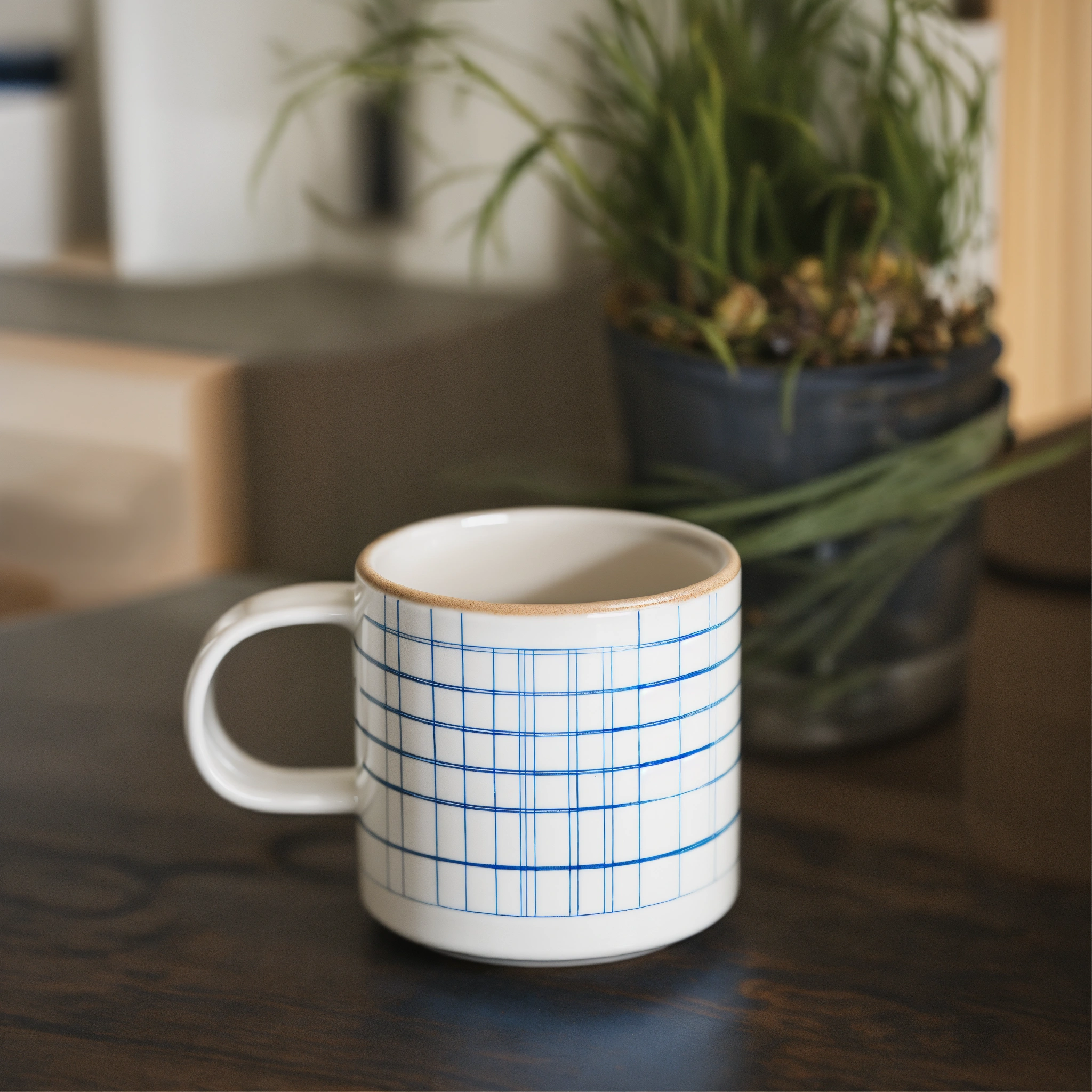 Lexica - A minimalist ceramic mug in a straight short wide cylinder ...