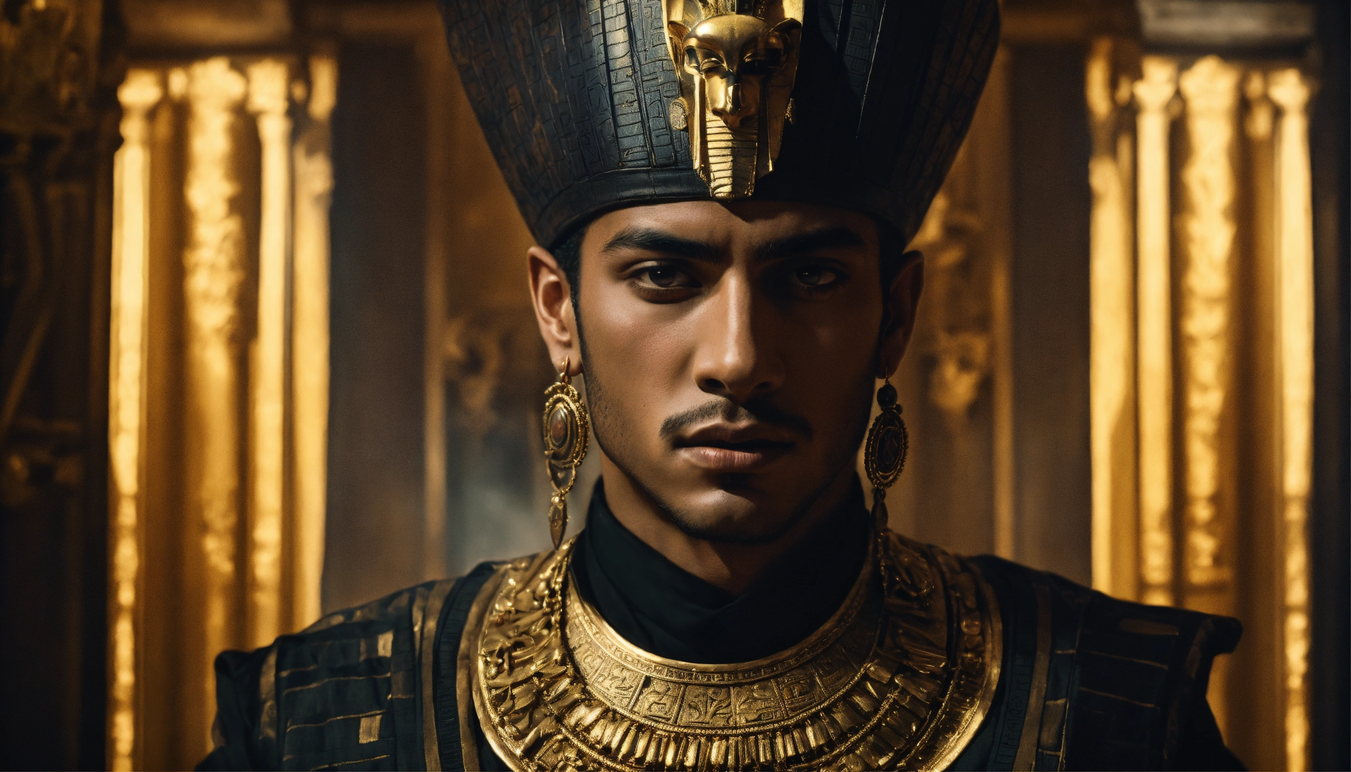 Lexica - Dark, mysterious and dramatic portrait of a young handsome ...