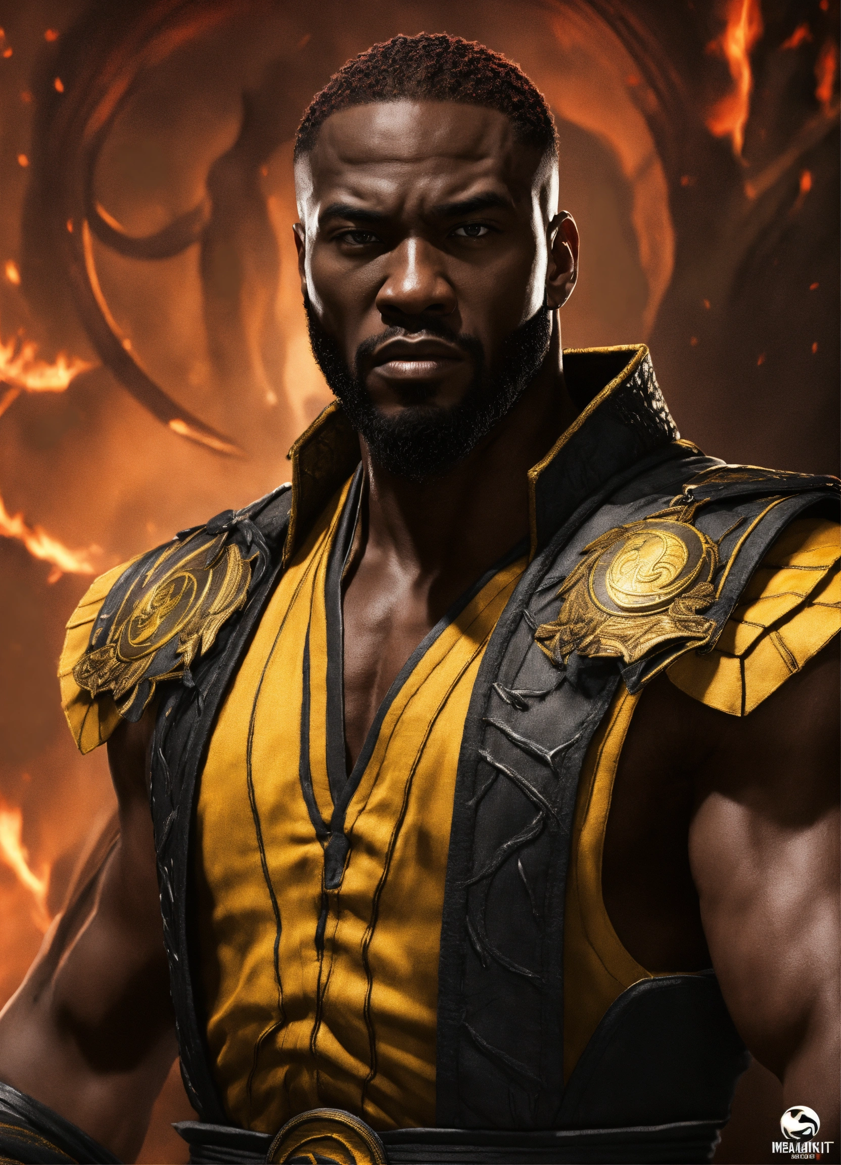 Lexica - Black man mortal kombat
