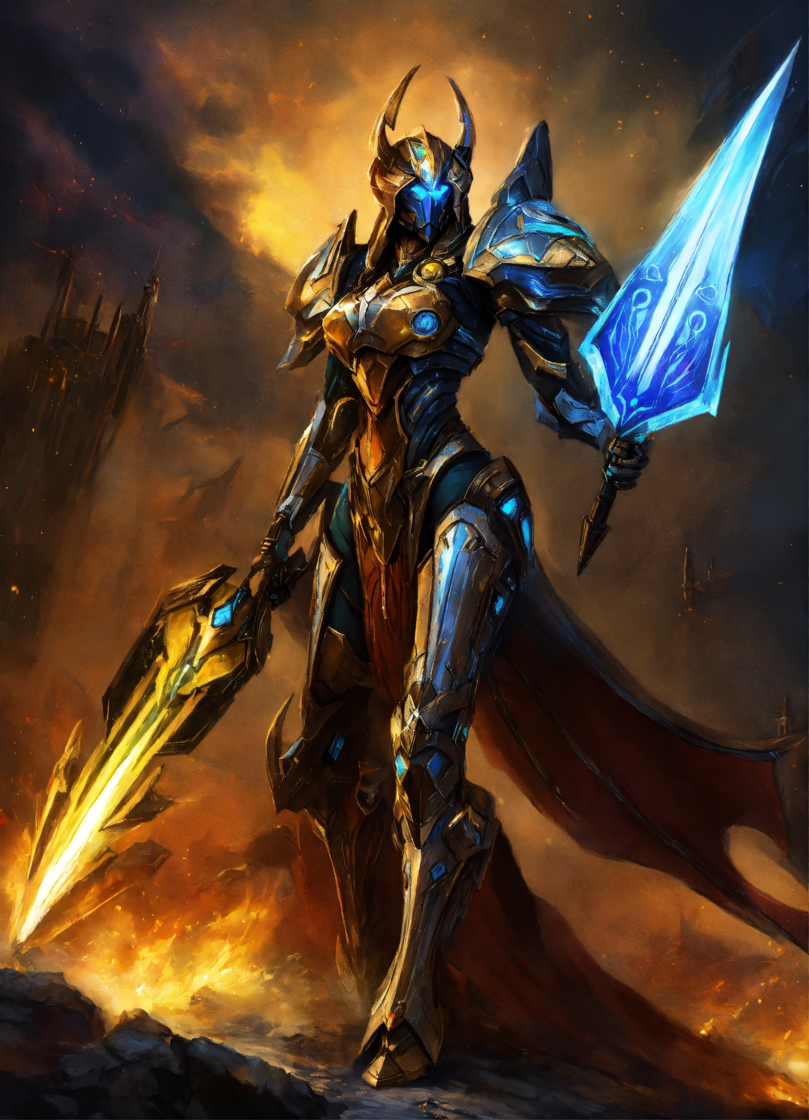 Lexica - Retribution of scyrah dawnguard sentinel, starcraft protoss art
