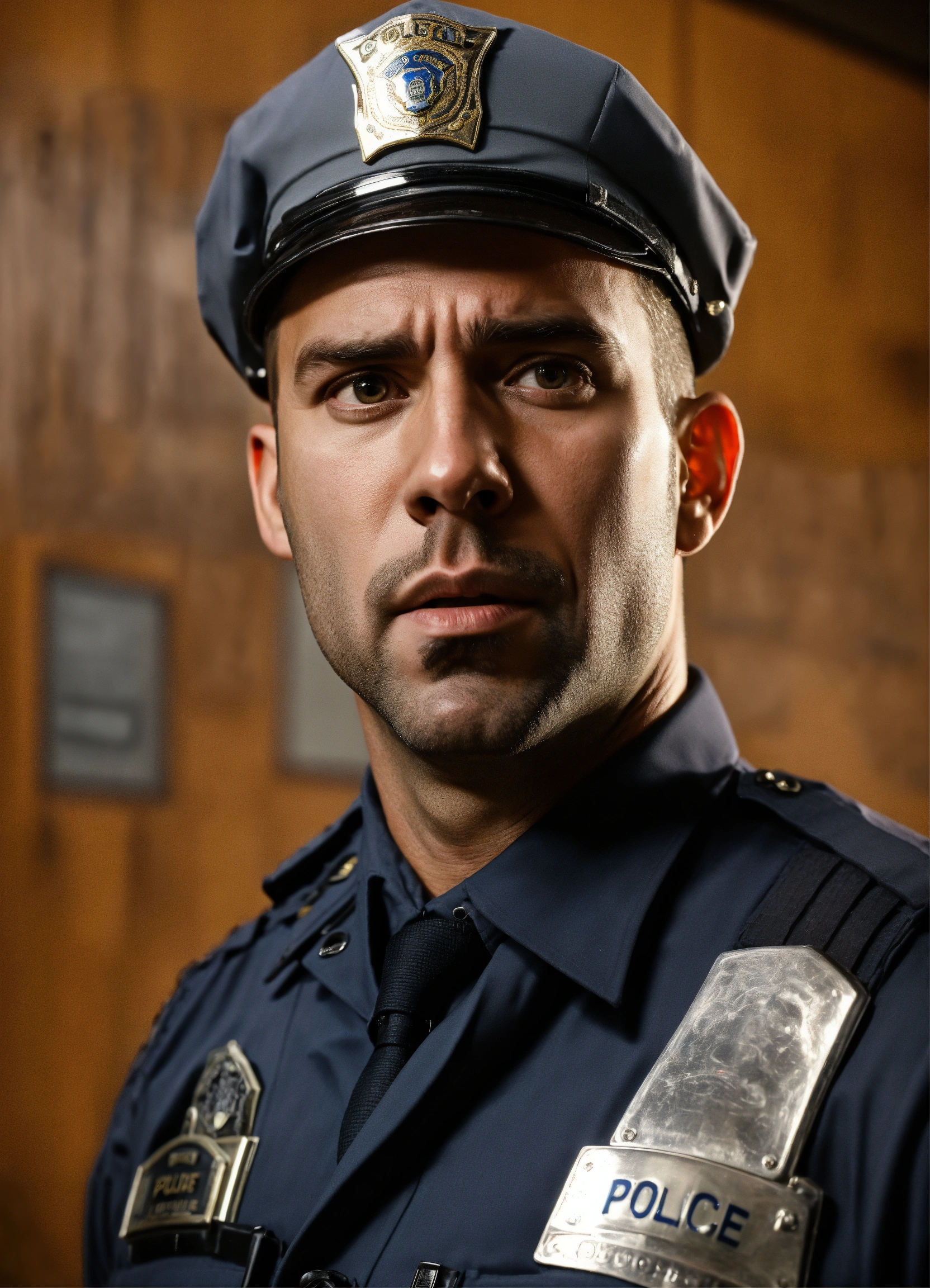 Lexica - Scared random looking unique expressive police officer ...