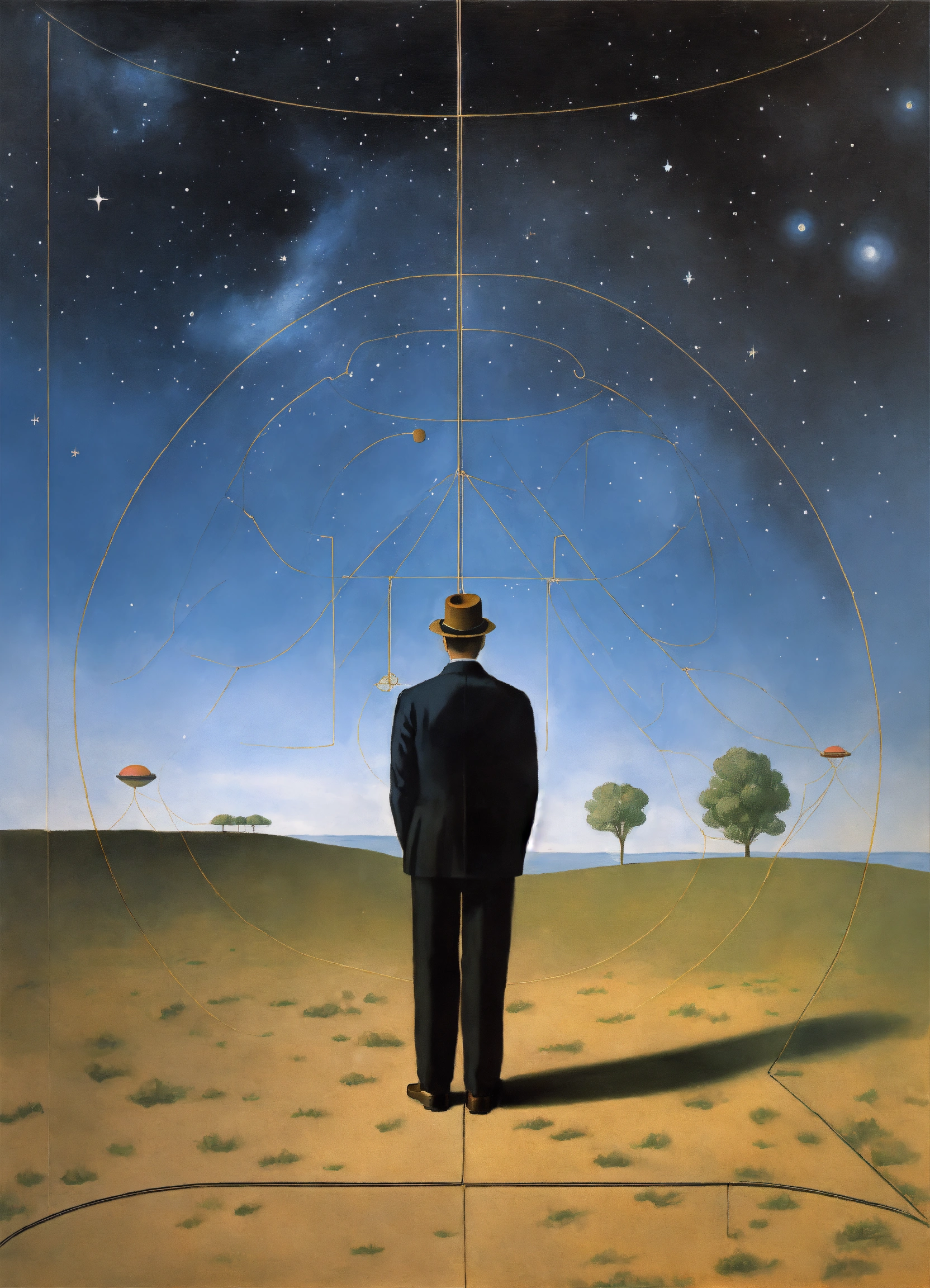 Lexica - Outline of small human body gazing into the 4 corners of the ...