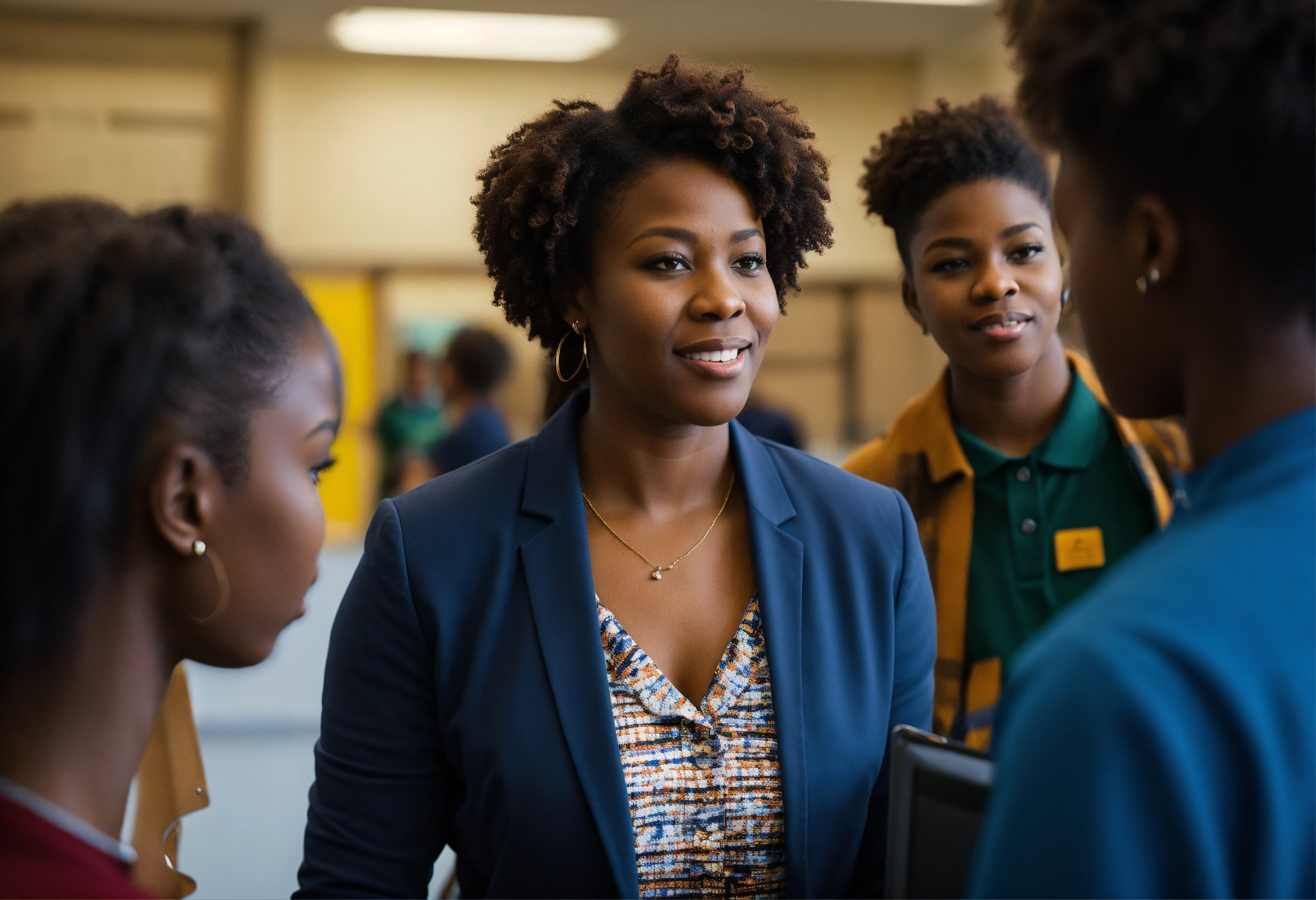 Lexica - A simple portrait of a professional looking female black ...