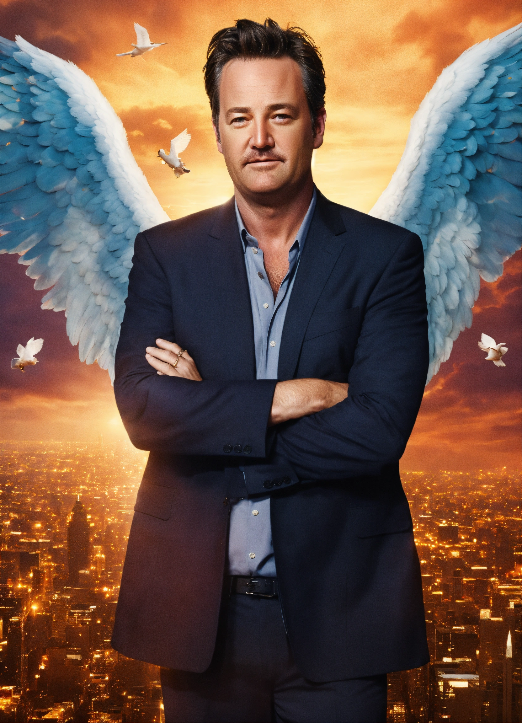 Lexica - Matthew Perry in heaven with angels 8k