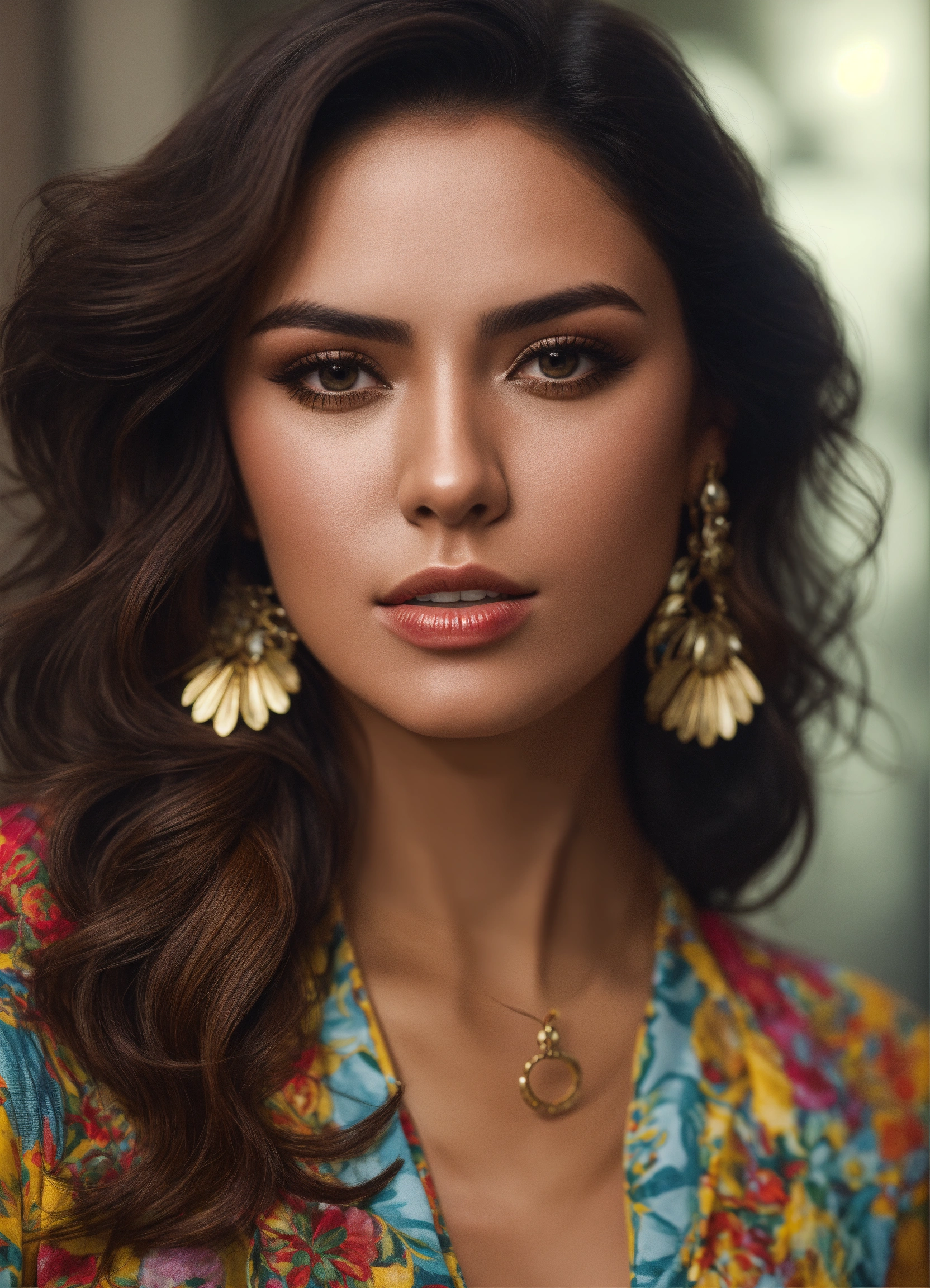 Lexica - Photorealistic image of one, fashionable Latina woman