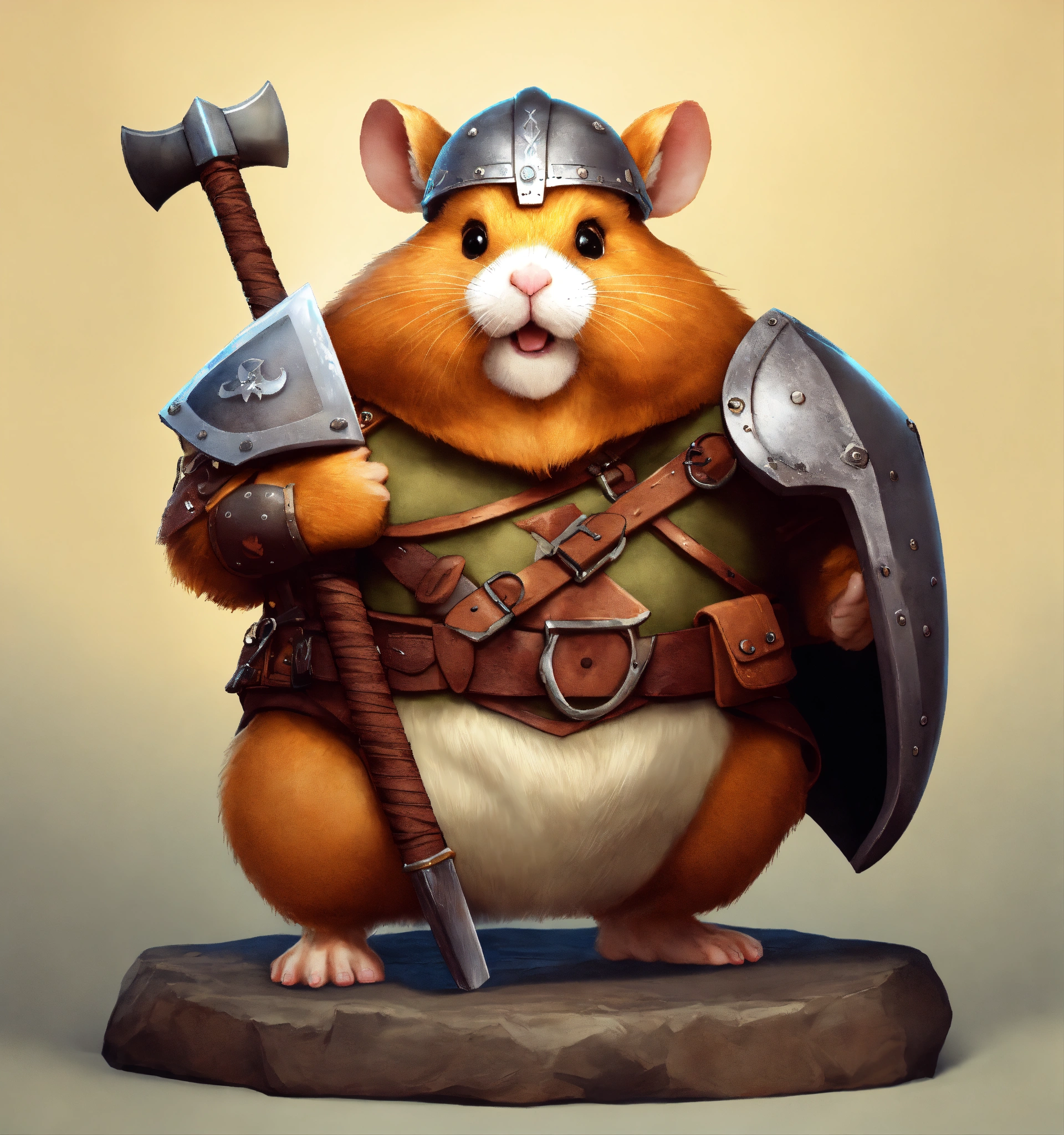 Lexica - A game character cartoonish realistic heavy metal pear-shaped ...