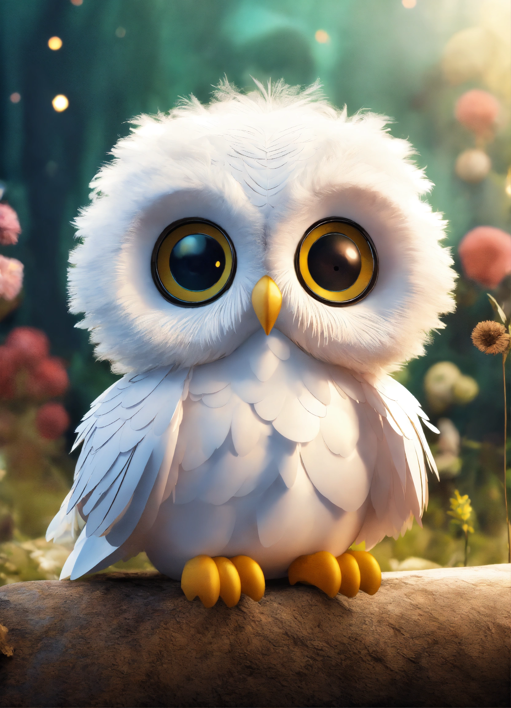 Lexica - Create a cute and fluffy baby owl with big fluffy eyes and ...