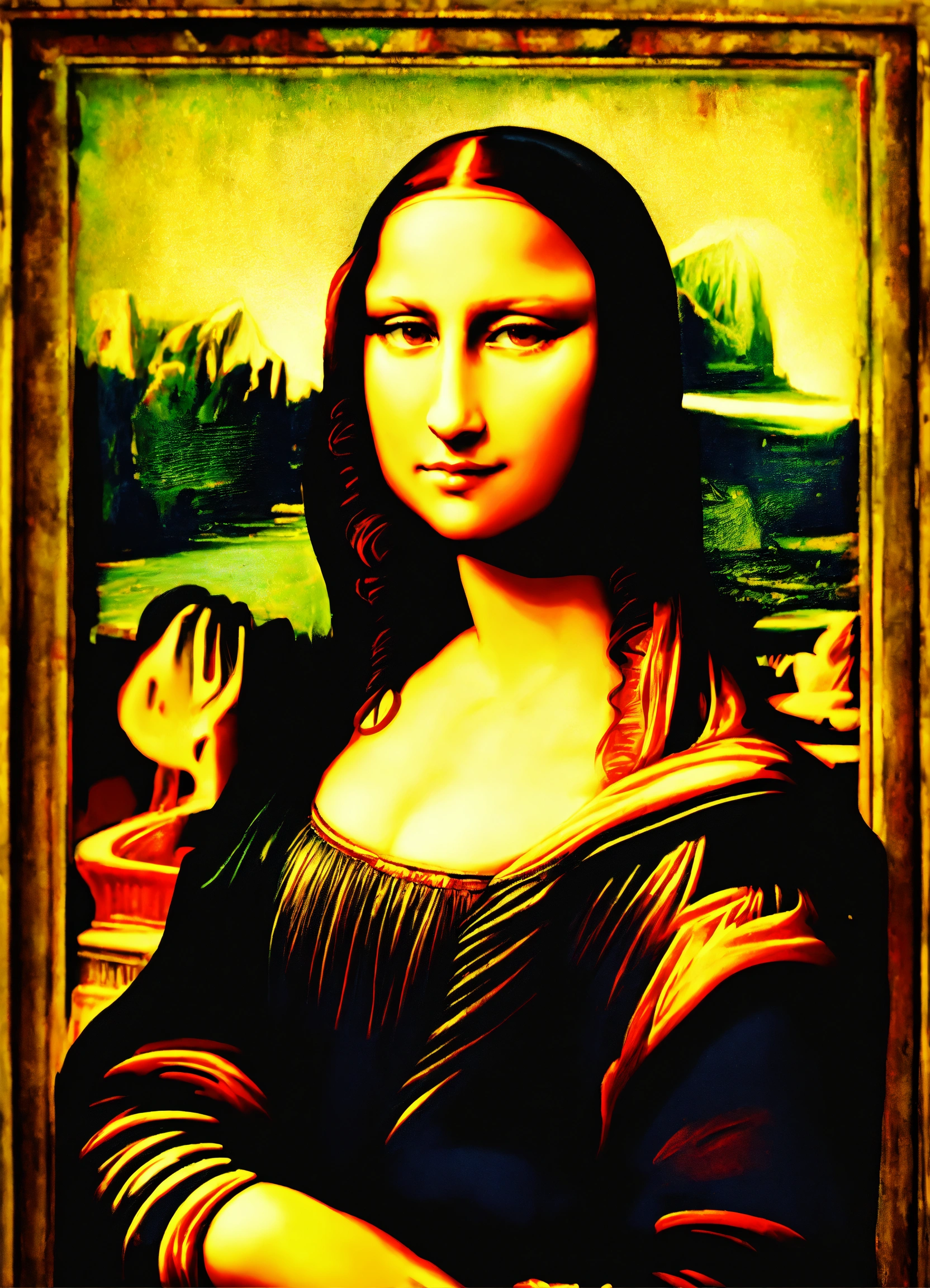 Lexica - Mona Lisa as a fitness modell, muscular, strong