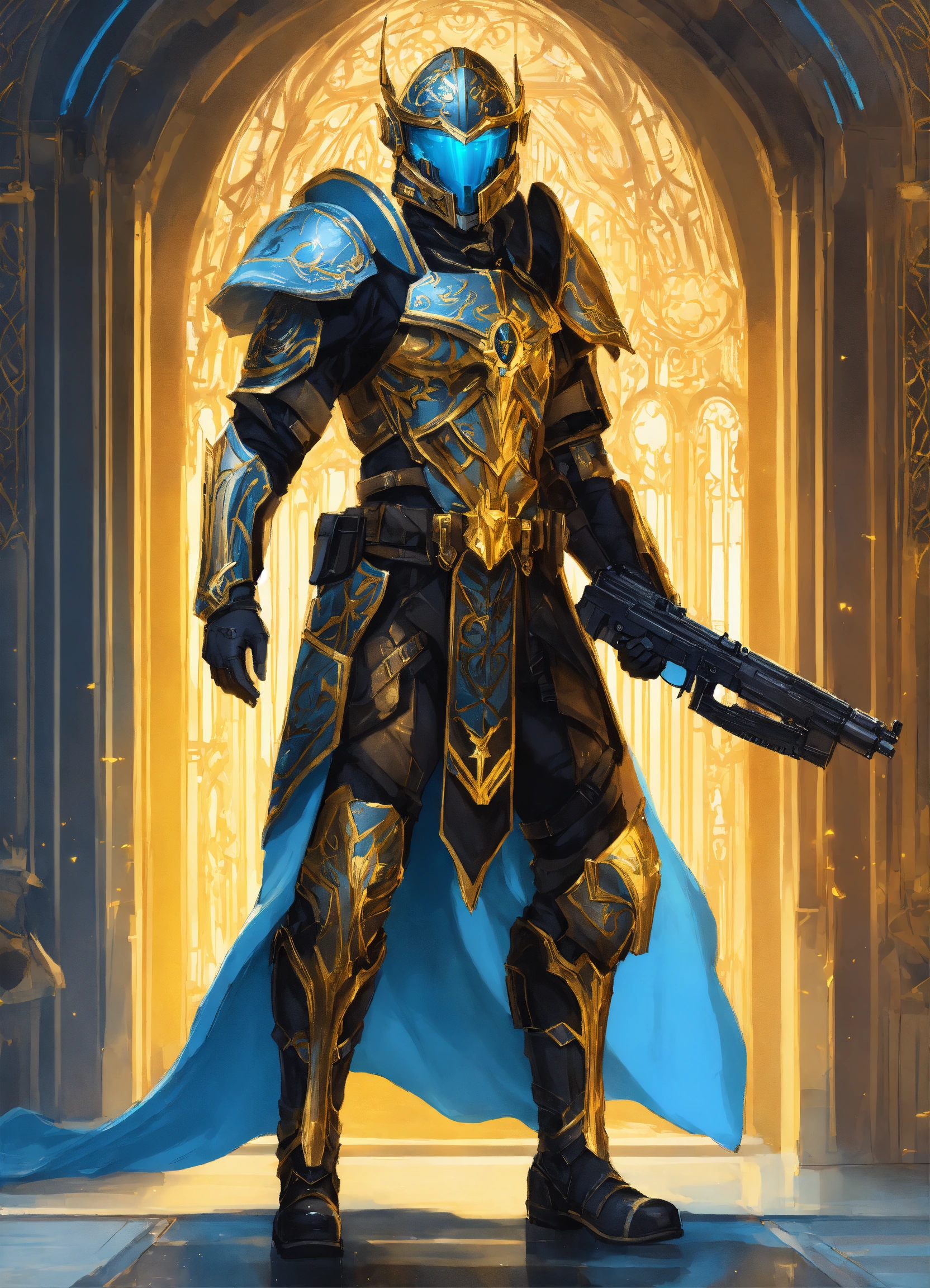 Lexica - Epic drawing of a full body of a high elf sci fi soldier ...