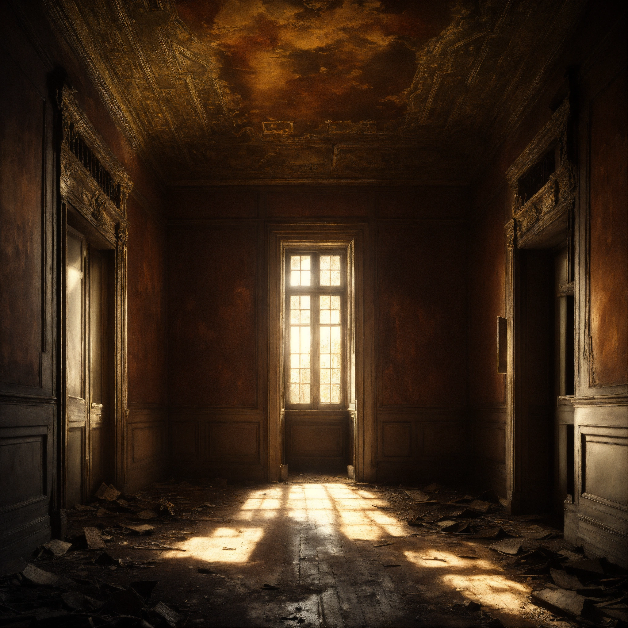 Lexica - Imagined depiction of an old, abandoned room devoid of any ...