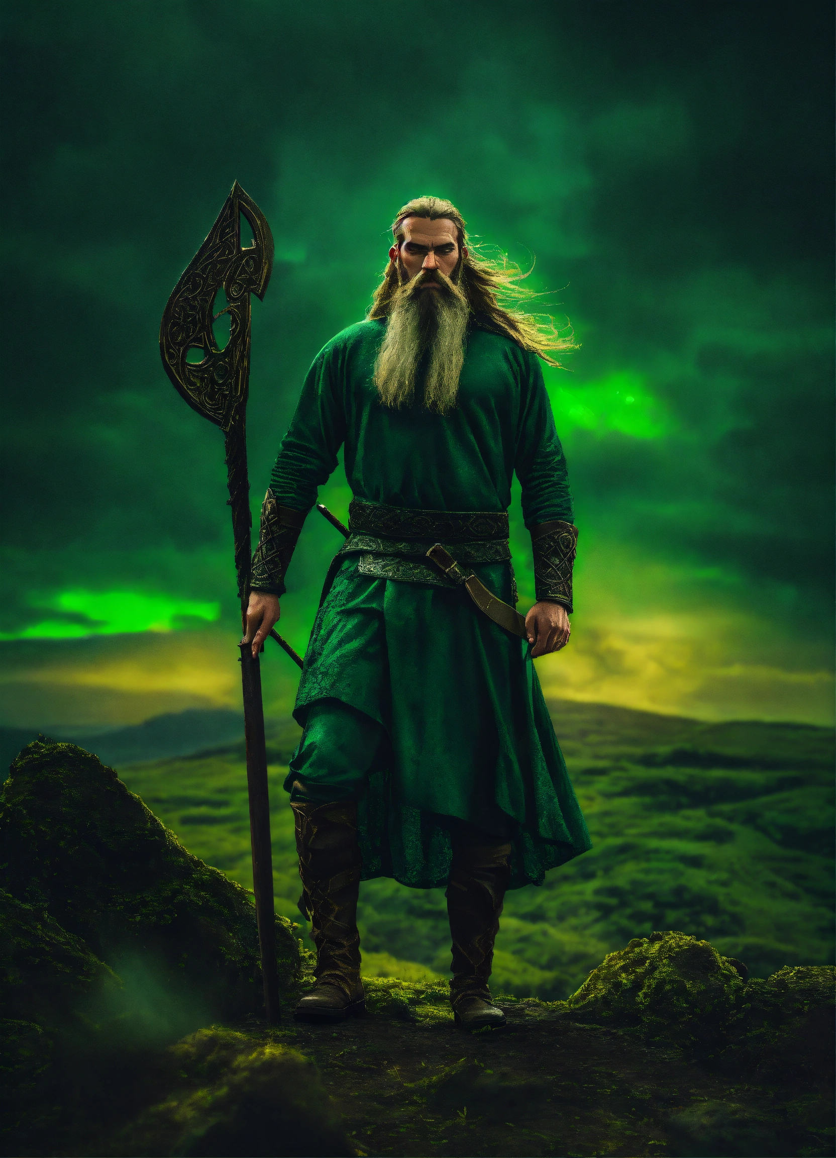 Lexica - Dark moody aesthetic, complete body wise celtic warrior with a ...