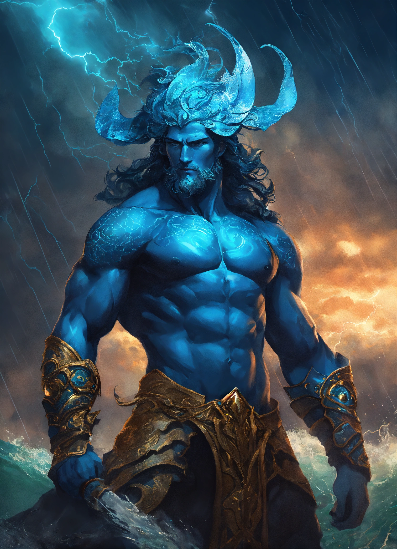 Lexica - A celestial Blue-skinned God of the Seas, Storms, and ...