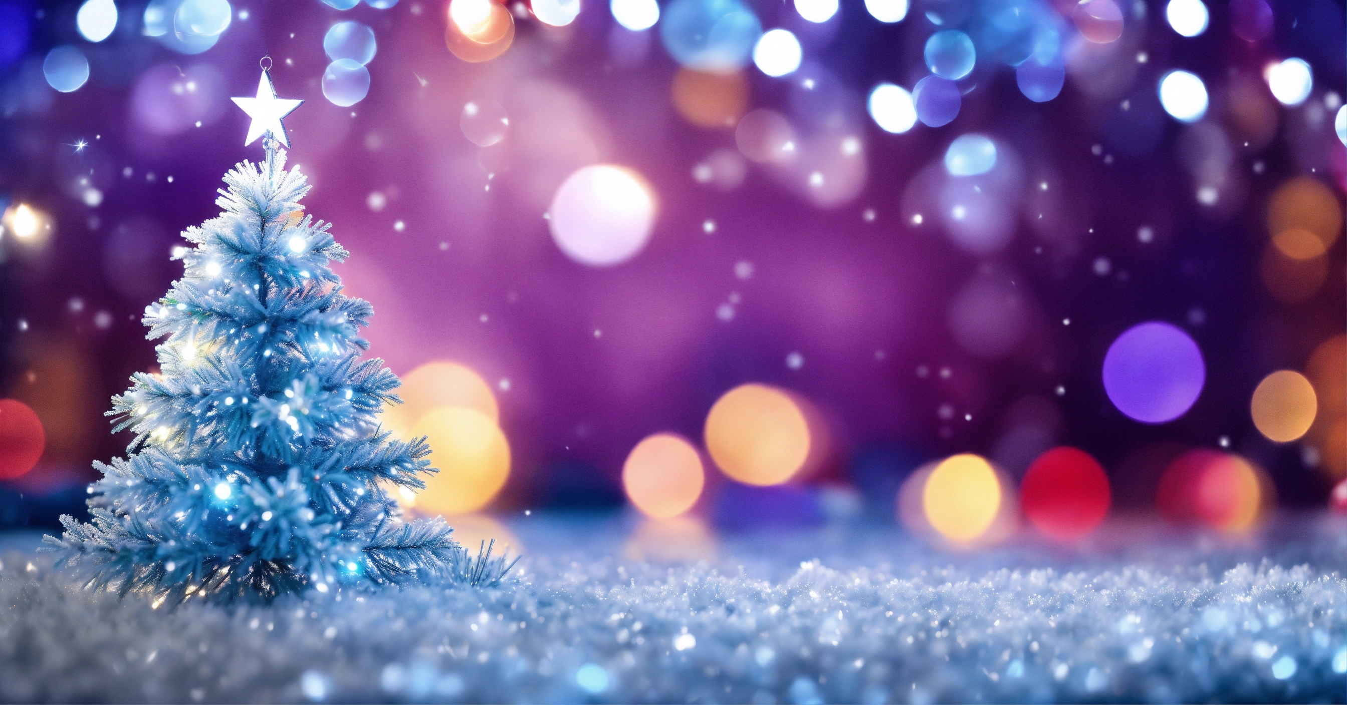 Lexica - Create an a photo realistic silver and ice blue christmas ...