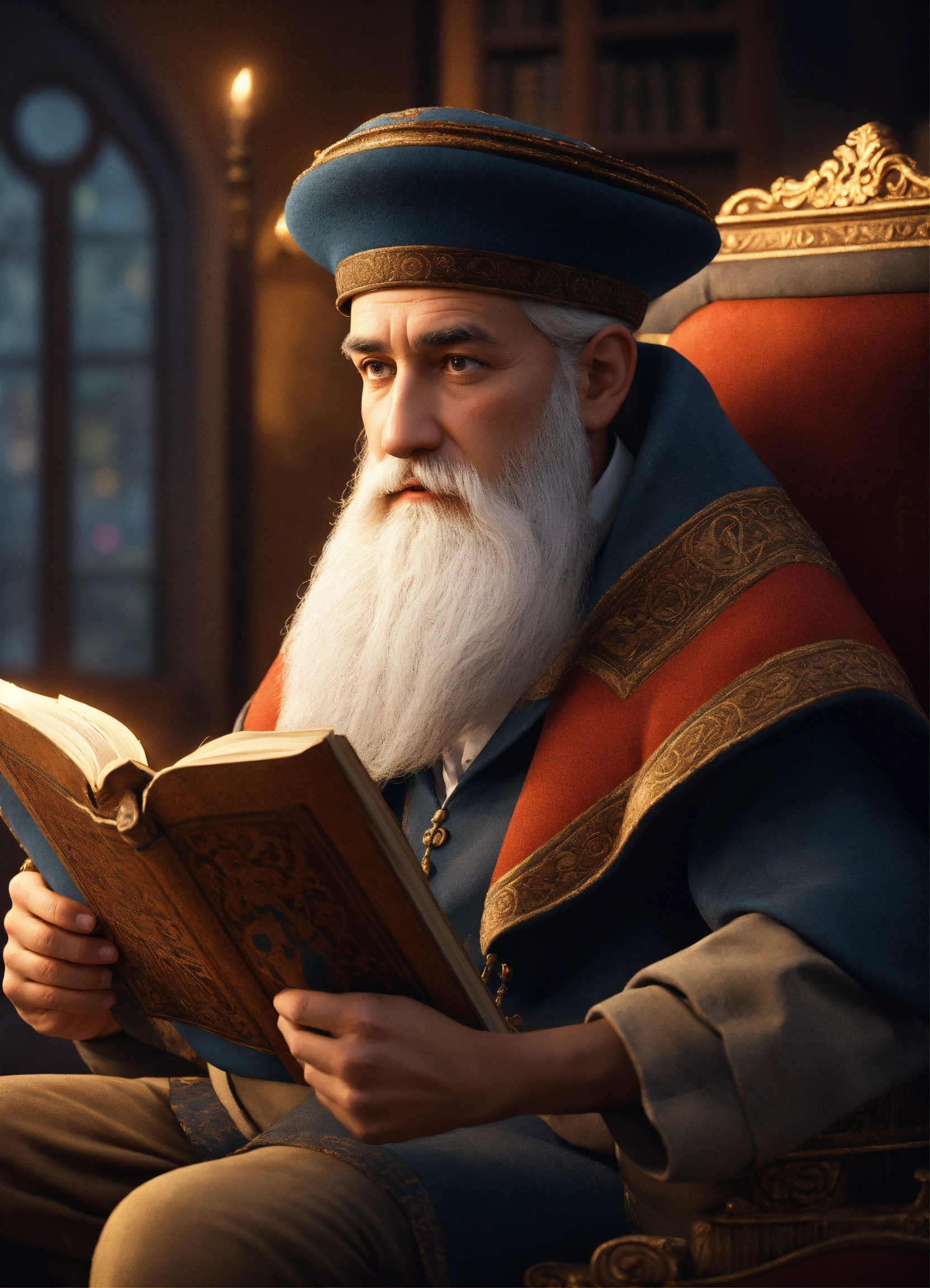 Lexica - A righteous Jew from the Middle Ages with a white beard and a ...