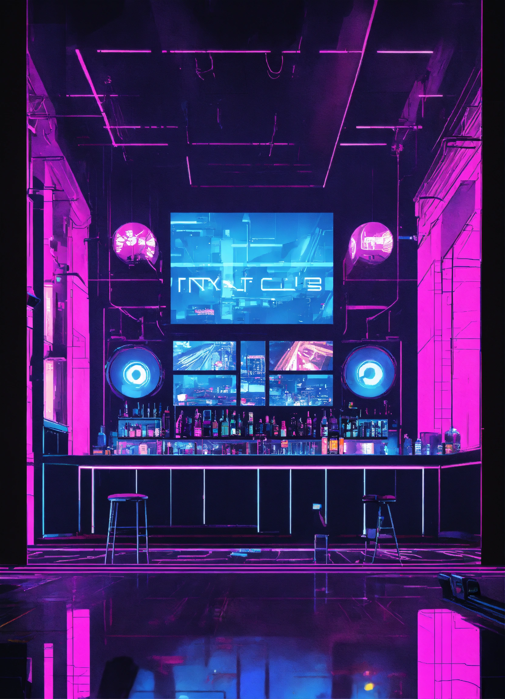 Lexica - Layout for a cyberpunk night club