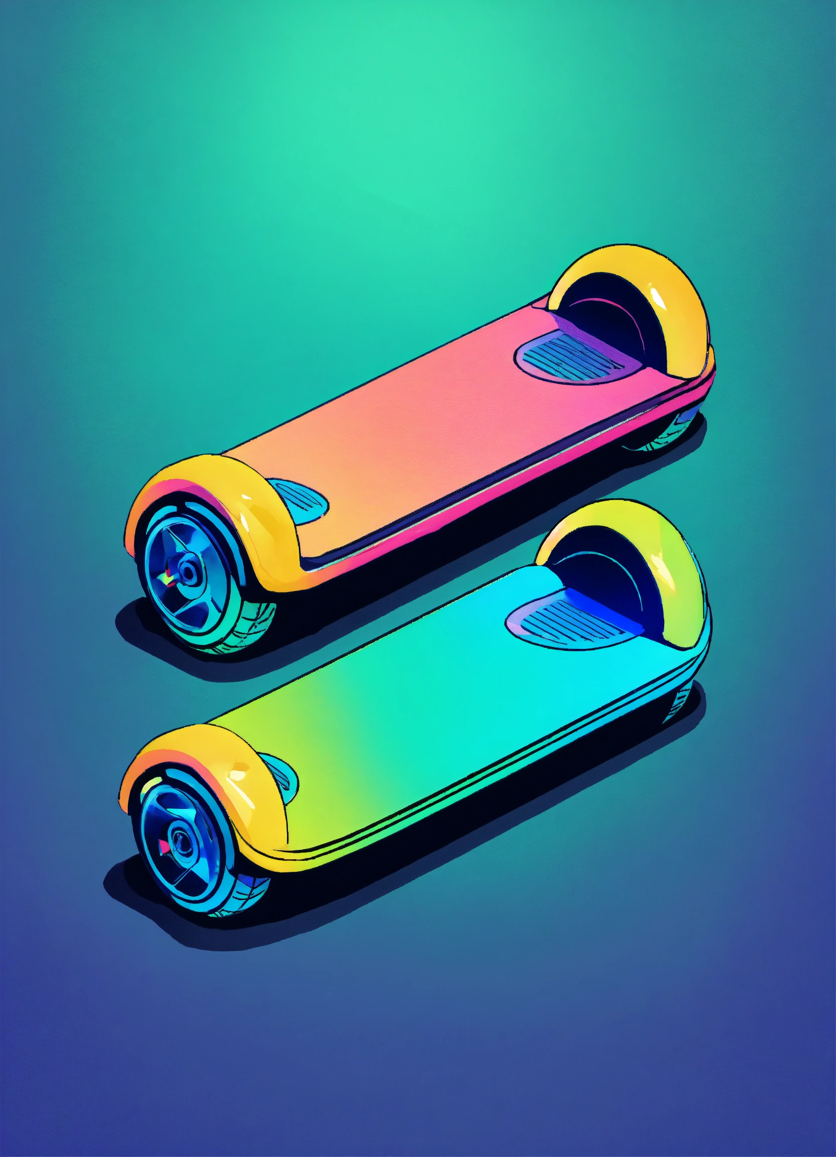 Lexica - Hoverboard on plain background. the hoverboard need to look ...