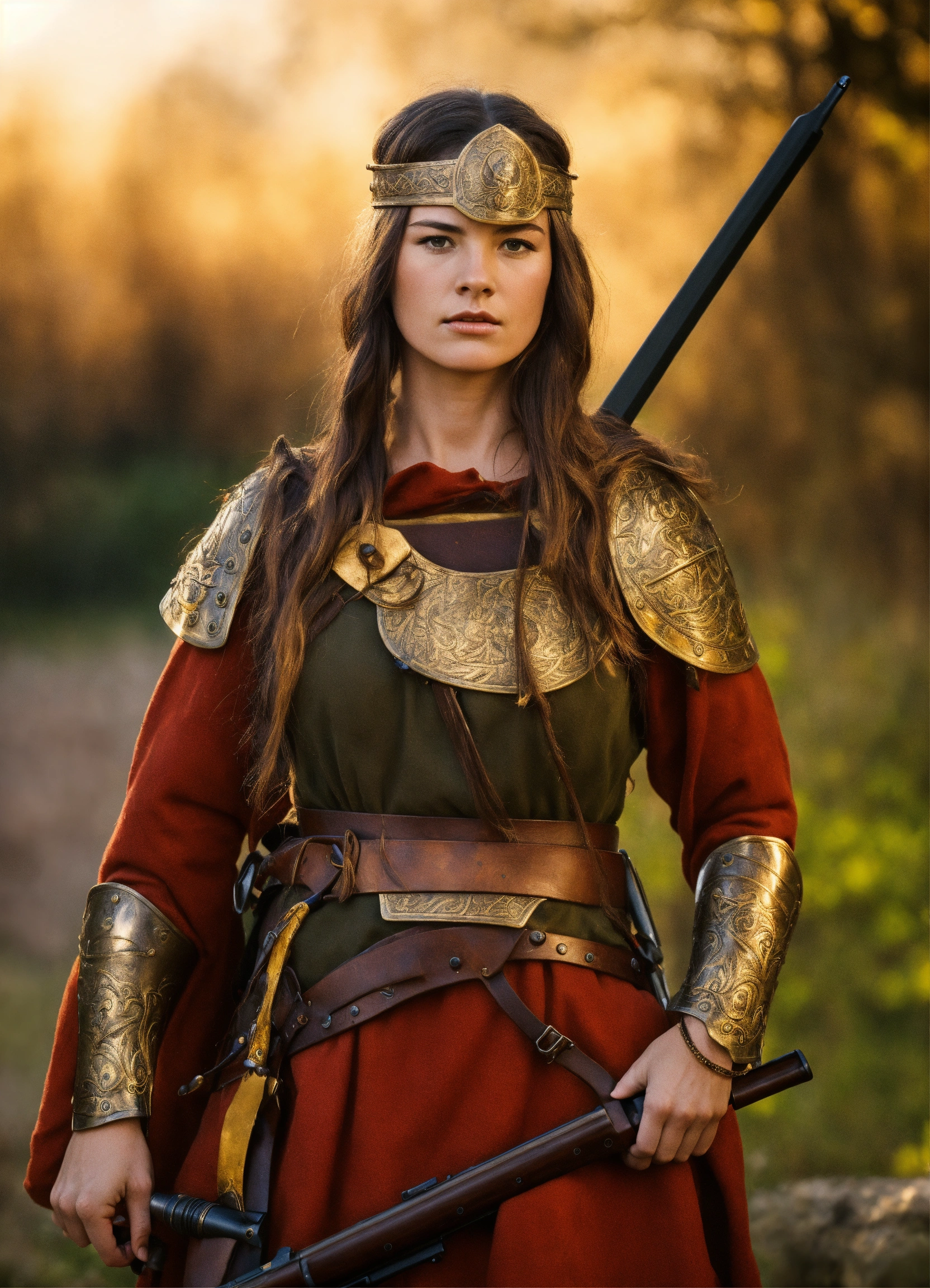 Lexica - Anglo saxon warrior woman with assault rifle